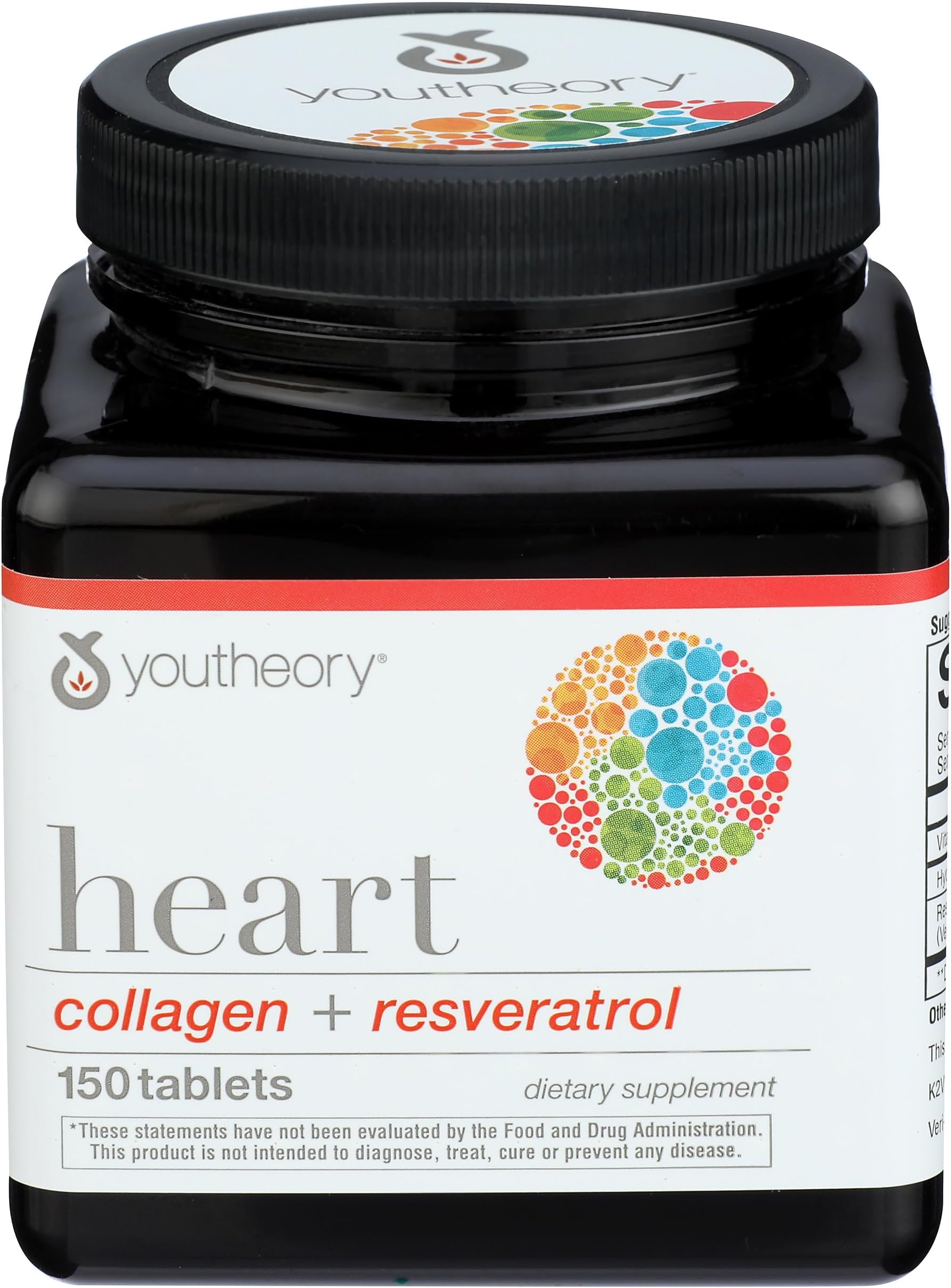 Amazon.com: YOUTHEORY Heart Collagen & Resveratrol, 150 CT : Health ...