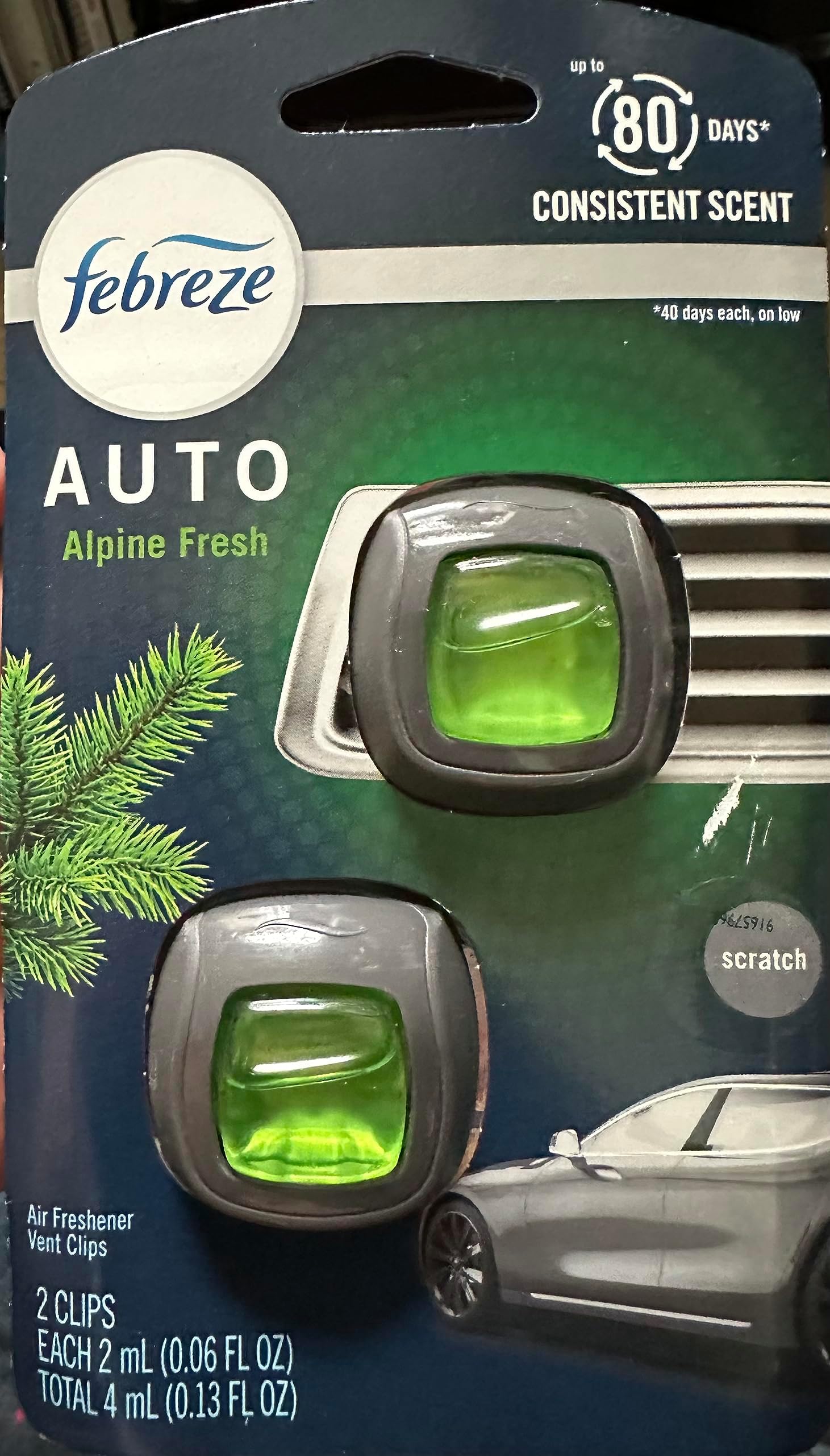 Amazon.com: Febreze Car Vent Clip Air Freshener, Odor Eliminator for Up ...