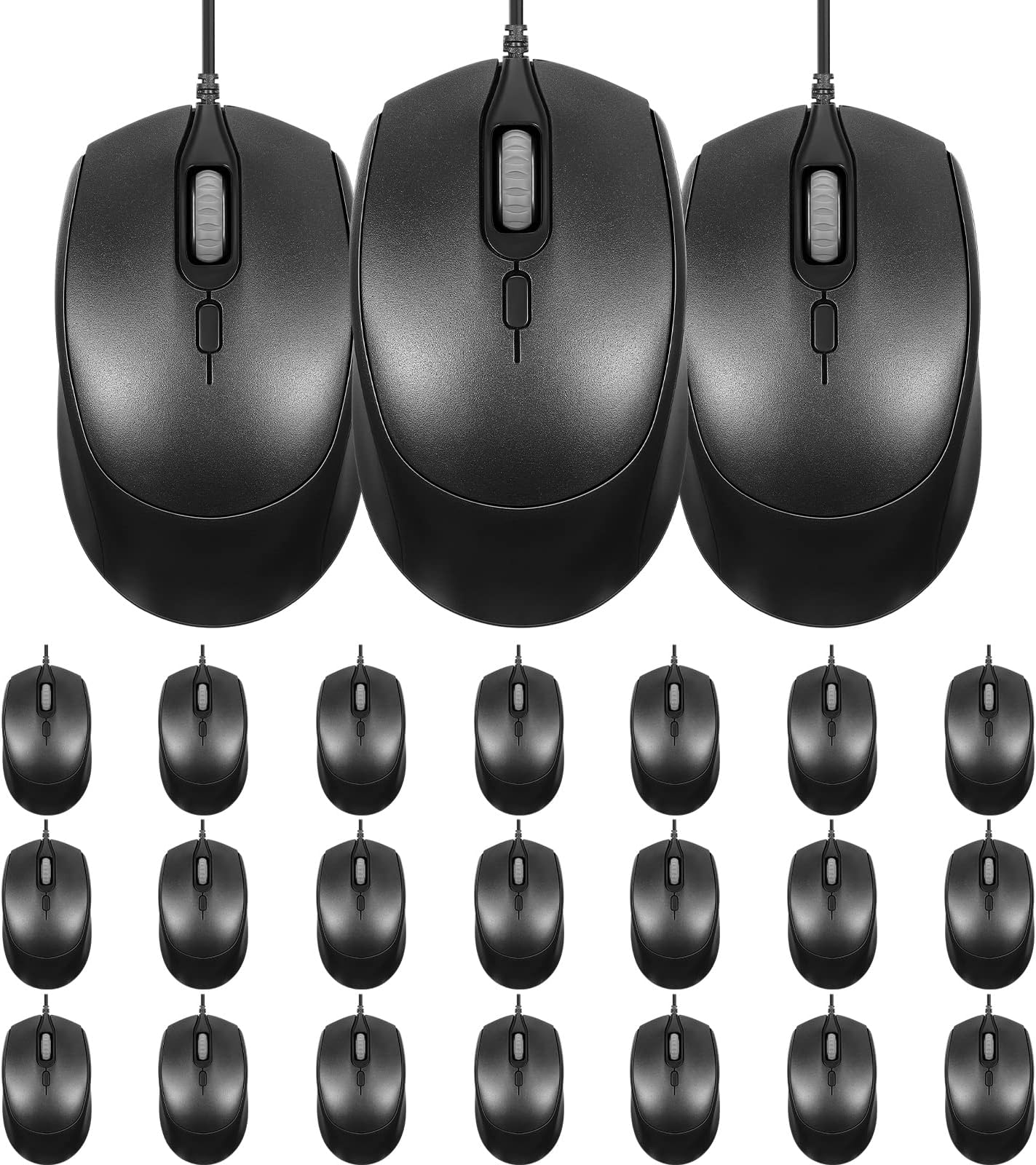 Amazon.com: Sherr 24 Pcs Computer Mouse Pack Bulk Wired Silent USB ...