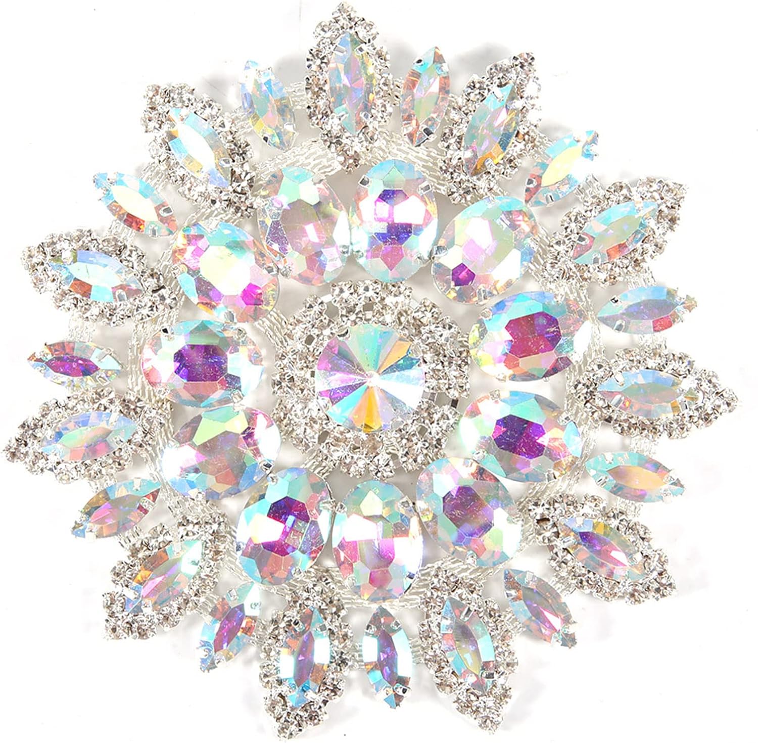 Amazon.com: Crystal Glass Rhinestones Decor Flower Blooming Crystal ...