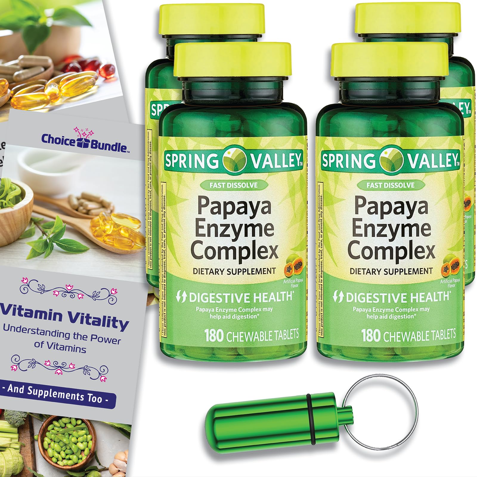 Amazon.com: Spring Valley Papaya Enzyme Complex Chewable Tablets ...