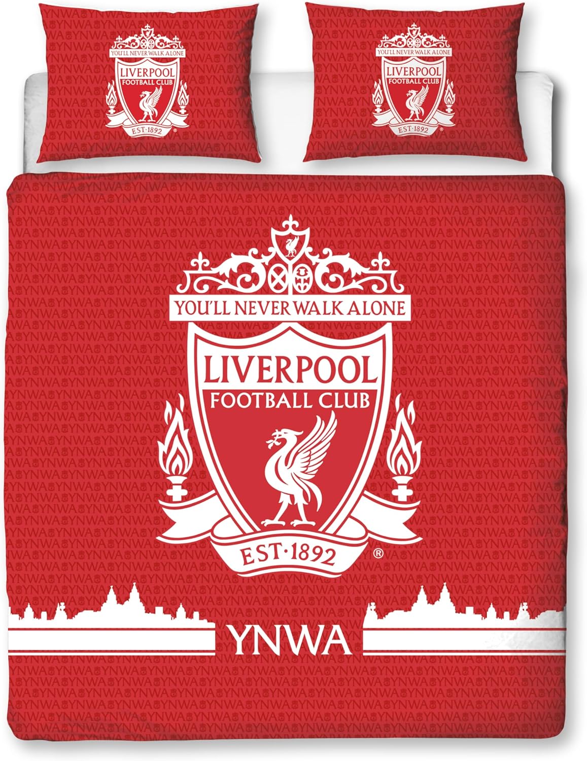 Liverpool FC Character World Official Double Duvet Cover Set, Tone ...