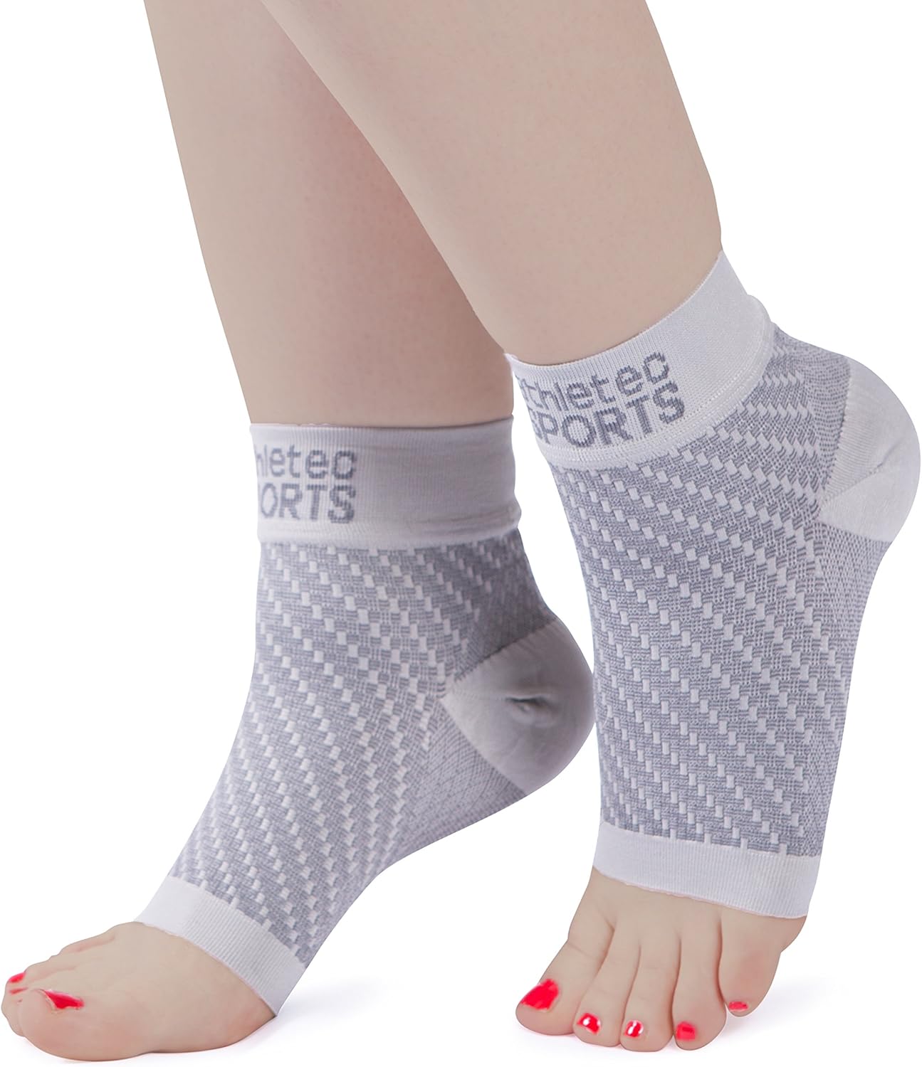 Amazon.com: Athletec Sports Compression Foot Sleeves with Arch Support ...
