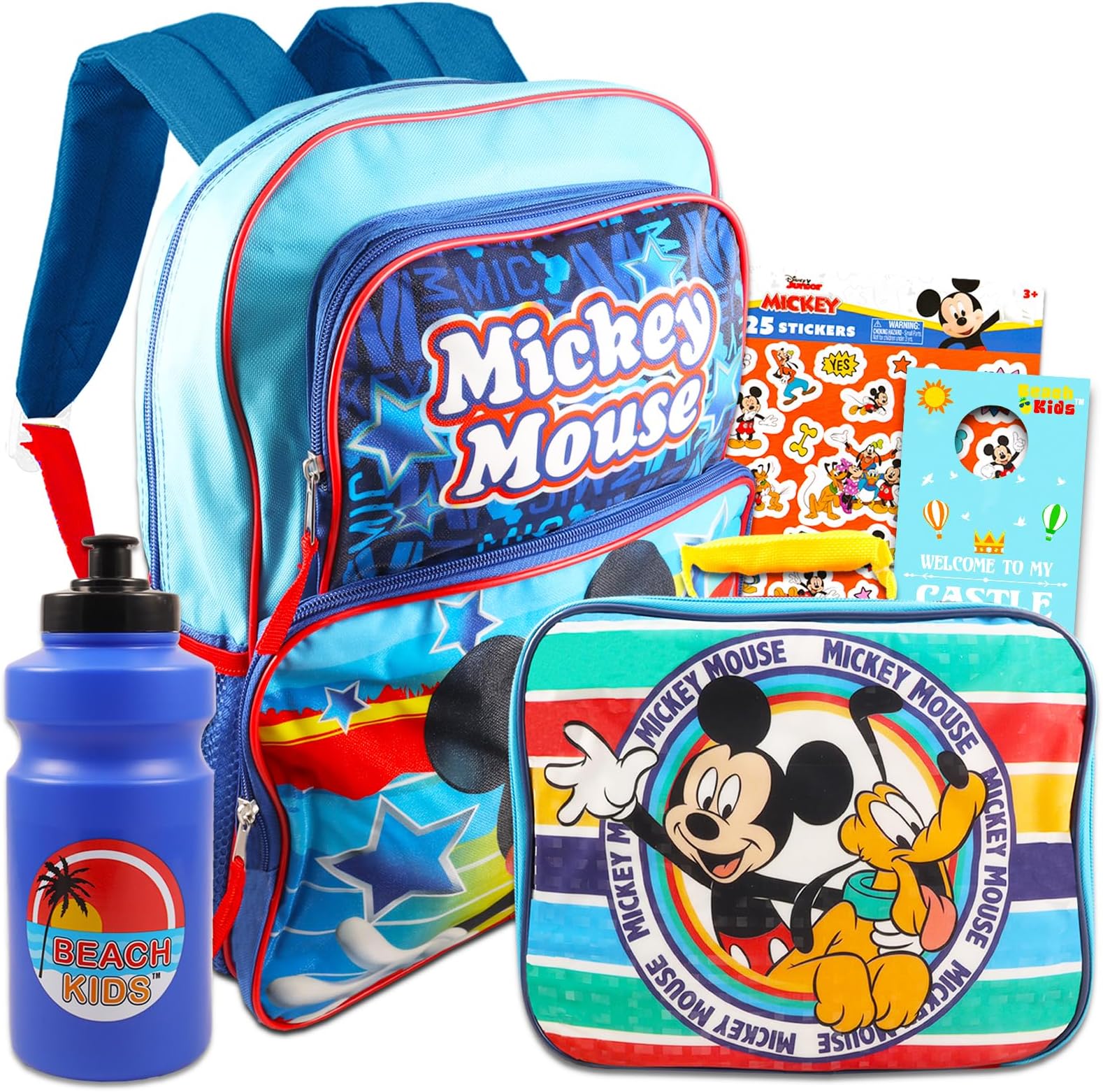Amazon.com: Disney Mickey Mouse Backpack Bundle with Lunch Box ...