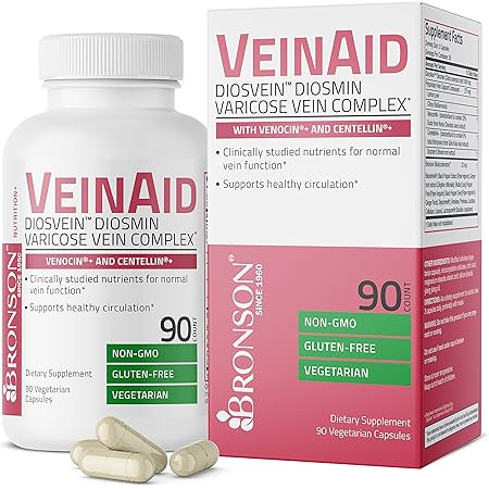 Amazon.com: Bronson VeinAid Diosmin 1000mg DiosVein Varicose Vein ...