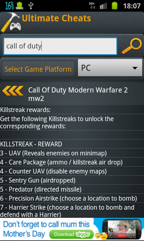 Ultimate Cheats - App on Amazon Appstore