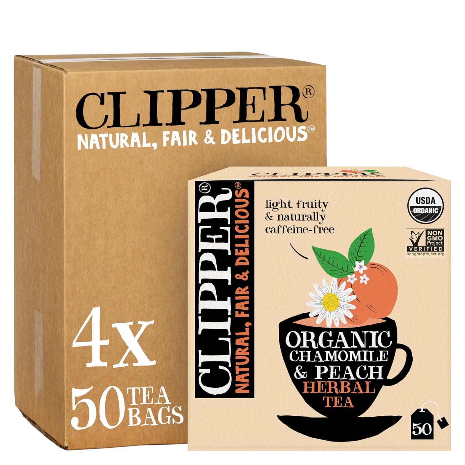 Amazon.com : Clipper Tea Chamomile & Peach Teabags – USDA Organic ...