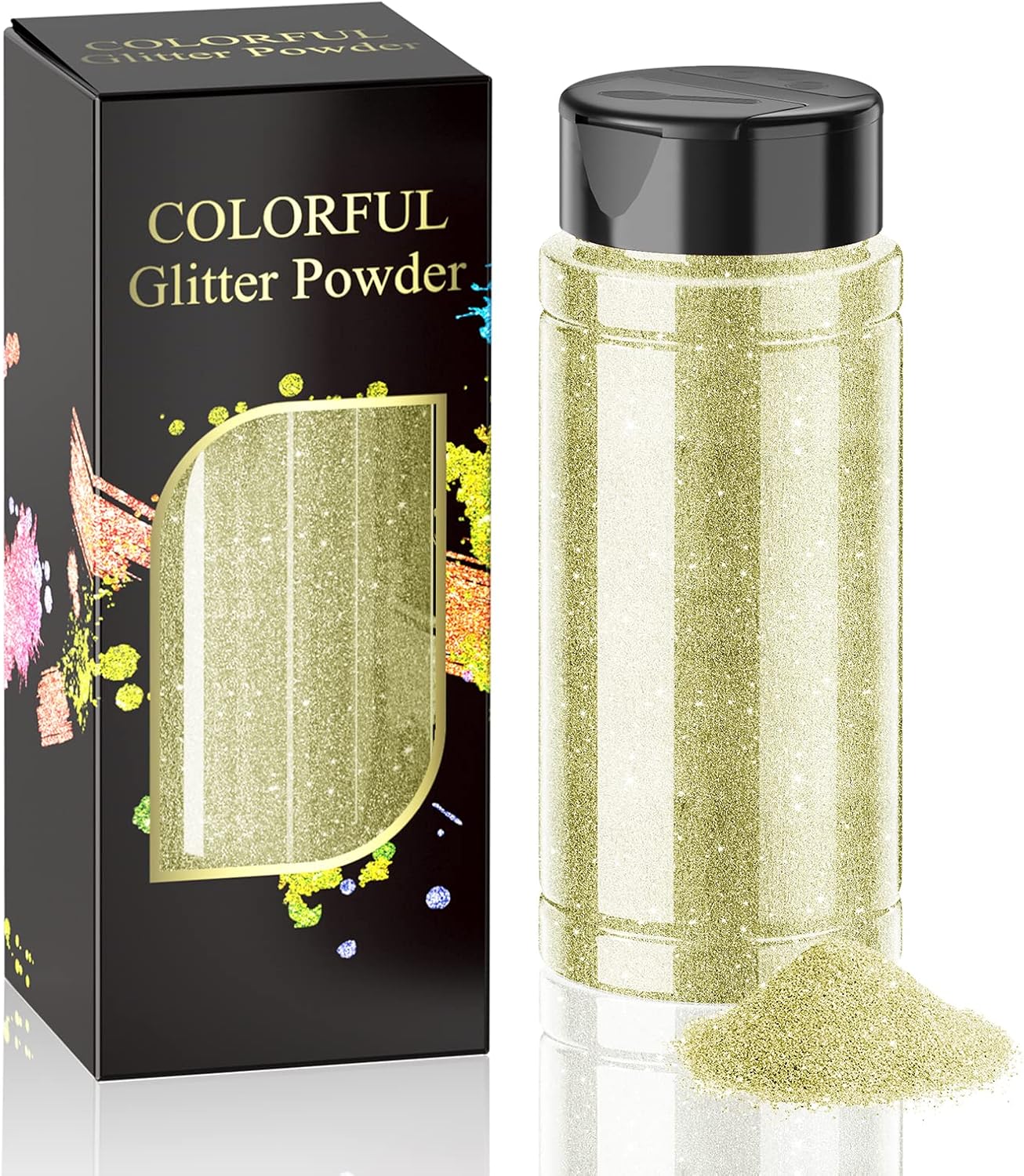 Amazon.com: ARTLOVER Ultra Fine Glitter Powder Champagne Gold Resin ...
