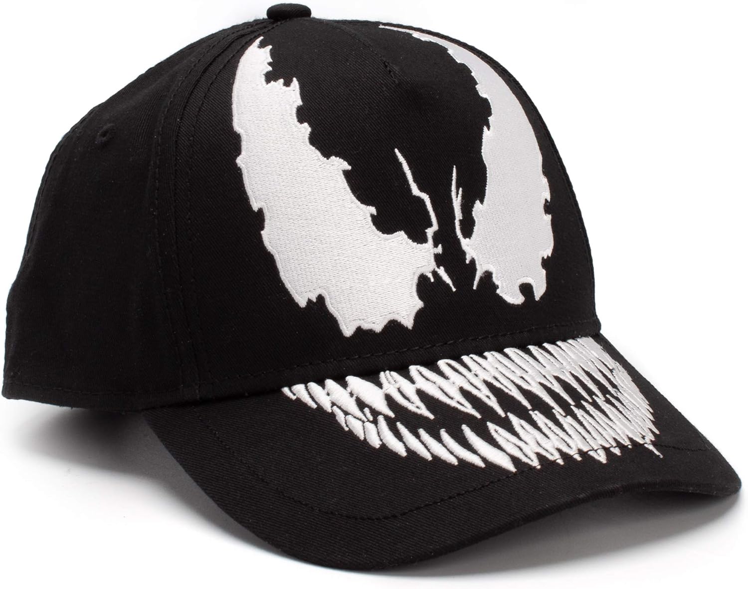 Amazon.com: Marvel Venom Cap Mens Adults Black Embroidered One Size ...