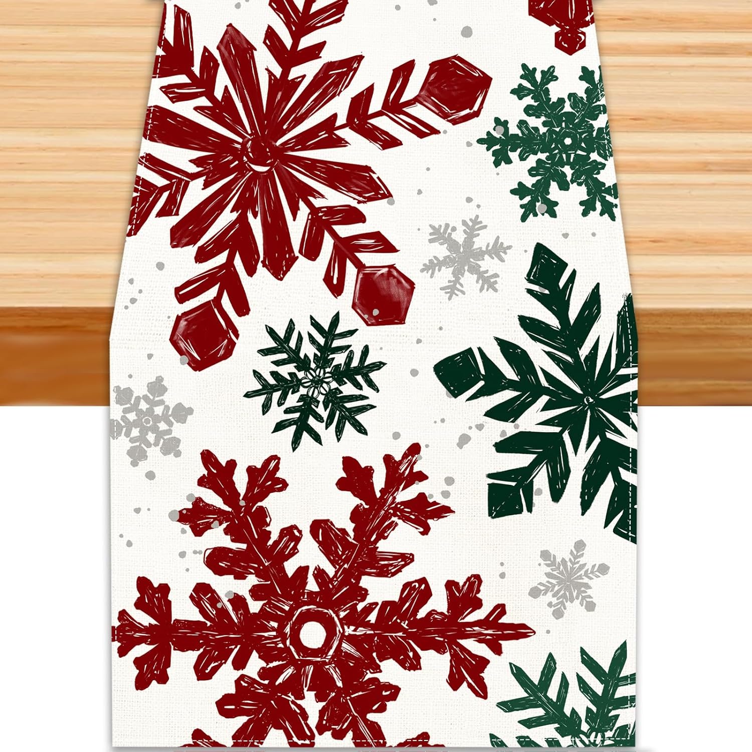 Amazon.com: Heirloom Haven Christmas Winter Table Runner, Red Green ...