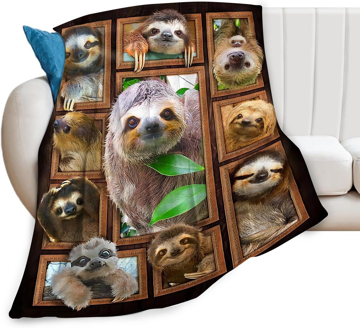 Amazon.com: Sloth Blanket Sloth Gifts for Girls Funny Sloth Throw ...