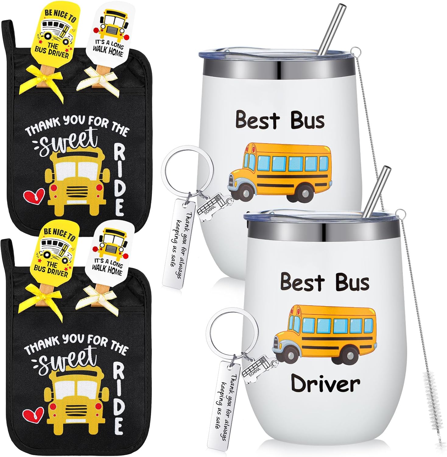 Amazon.com | Mifoci 10 Pcs Bus Driver Appreciation Gifts 12 oz ...