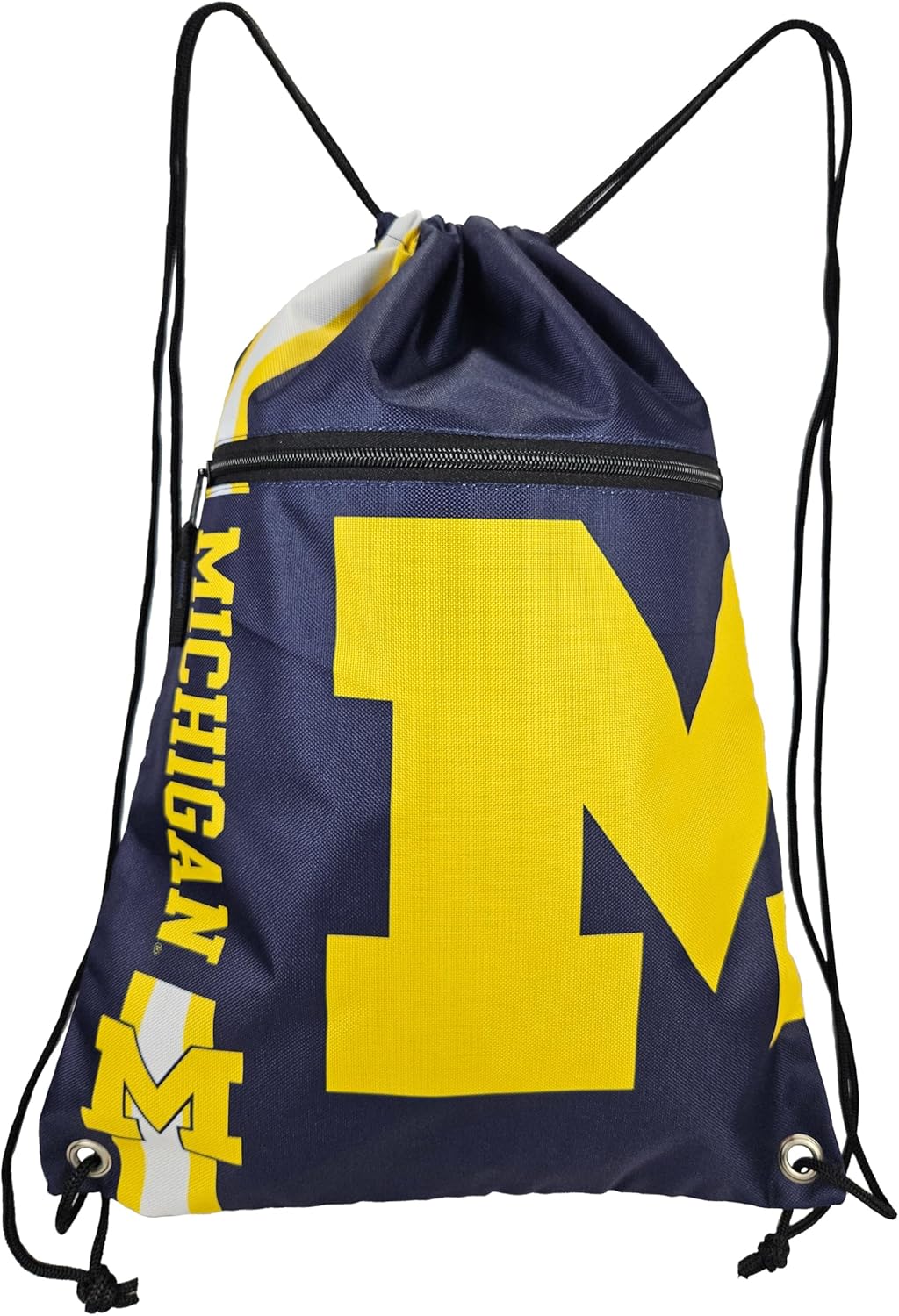 Amazon.com: FOCO Michigan Big Logo Drawstring Backpack with Zippered ...