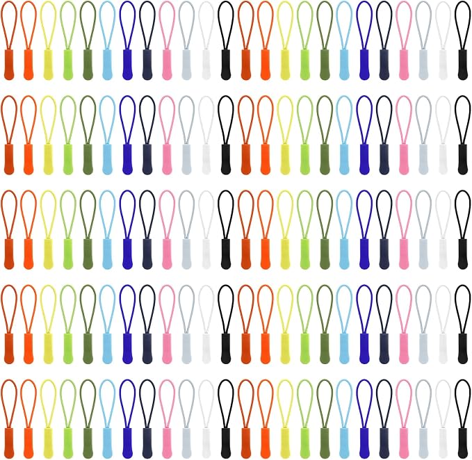 Amazon.com: 132PCS Colorful Replacement Zipper Pulls Nylon Zipper Pull ...