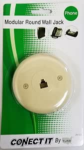 Telephone Modular Round Wall Jack Ivory - Amazon.com