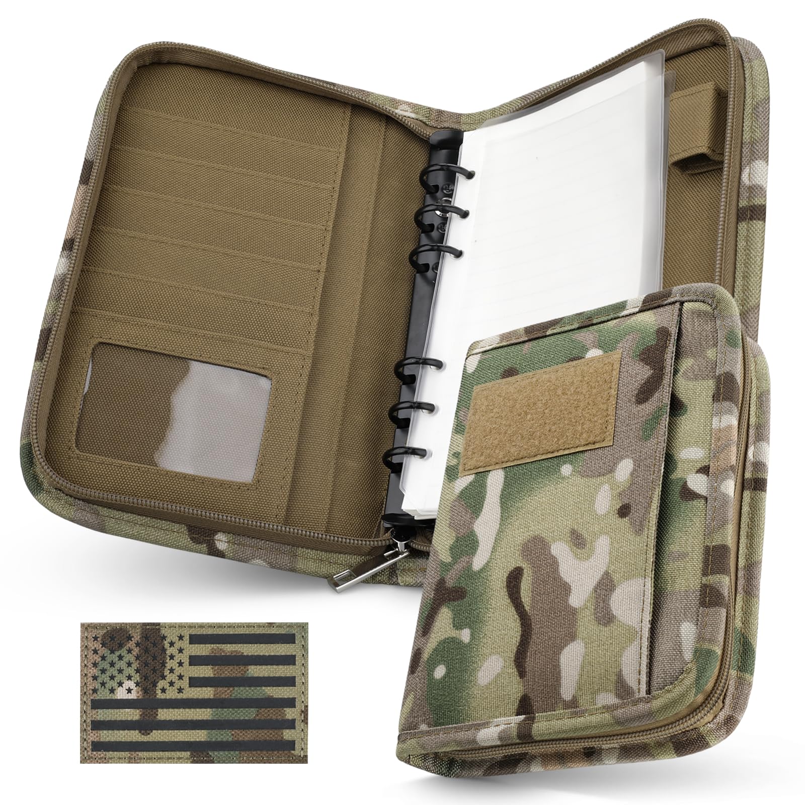 Amazon.com : WYNEX Tactical Notebook Padfolio Ring Binders with 45 ...