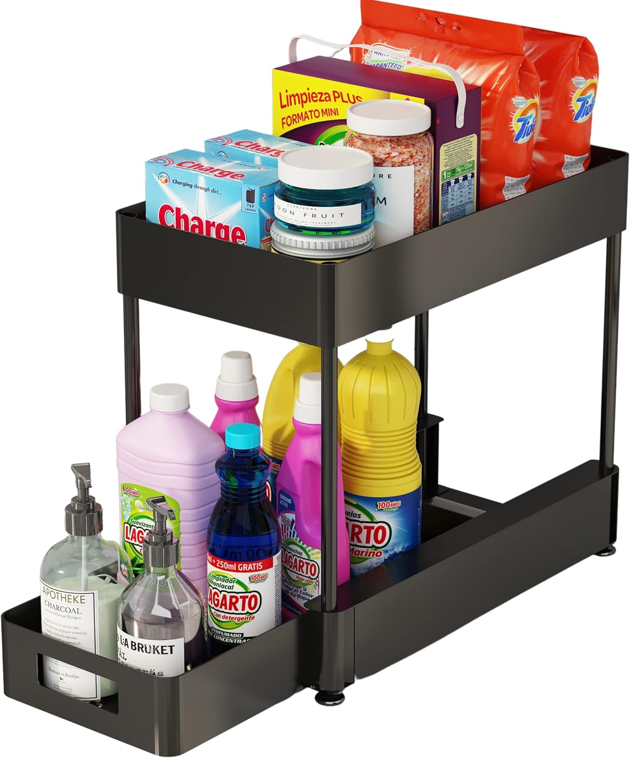 Amazon.com - COASTAL LUXE Sliding Under Sink Organizers and Storage | 2 ...