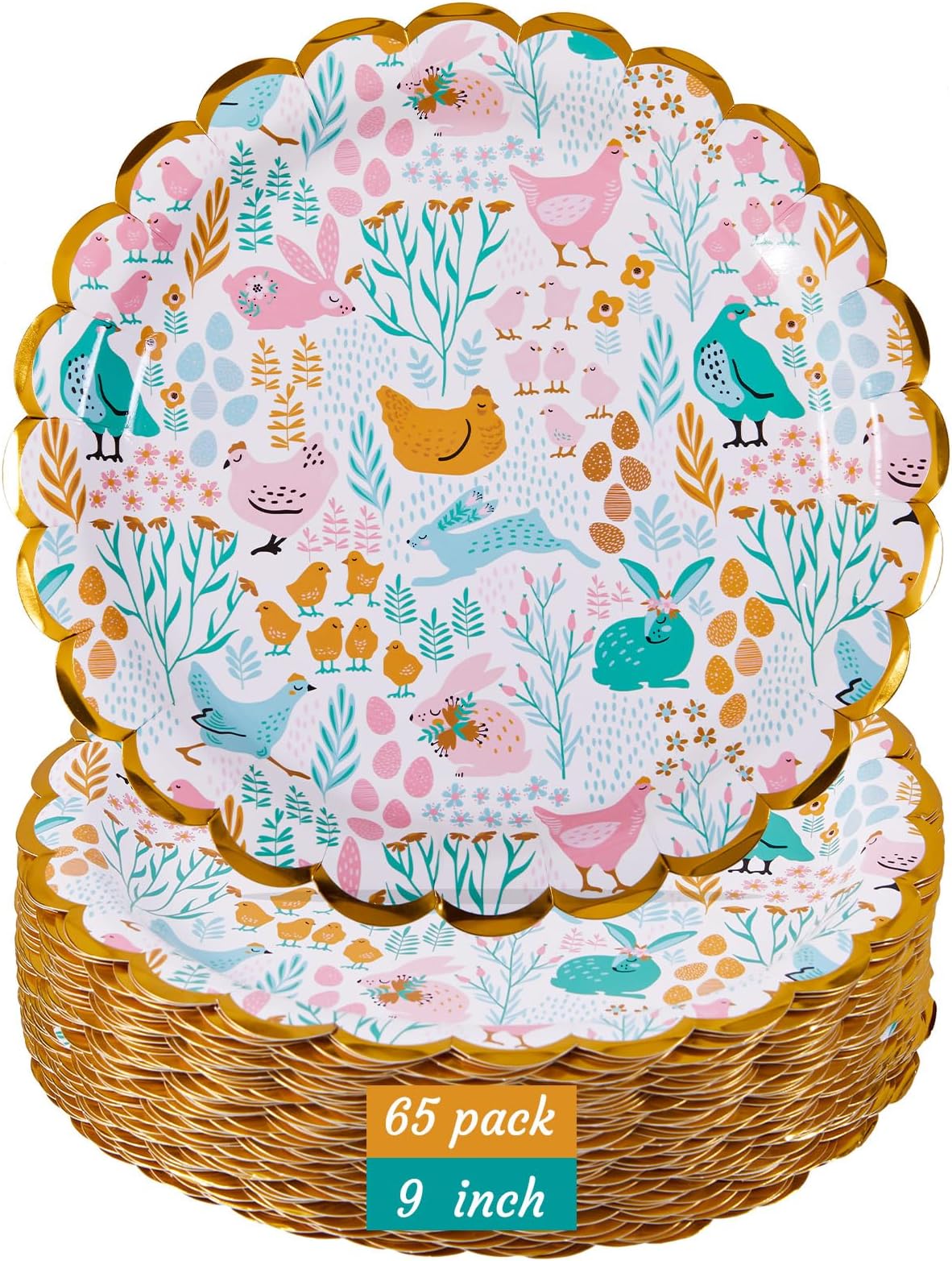 Amazon.com: Augisteen 24 PCS Easter Paper Plates Carrot Shape ...