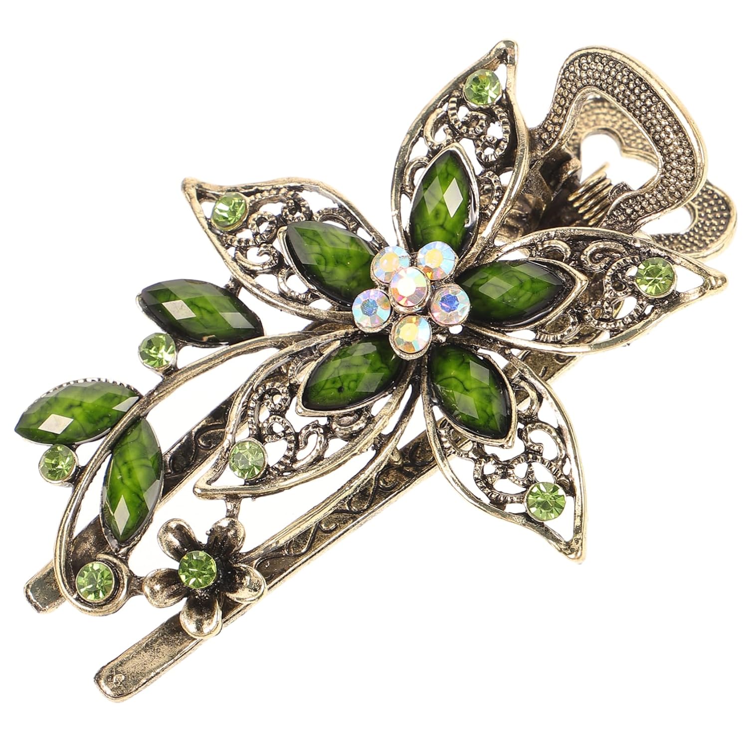 Amazon.com : Beavorty Vintage Barrette Flower Alligator Hair Clips with ...