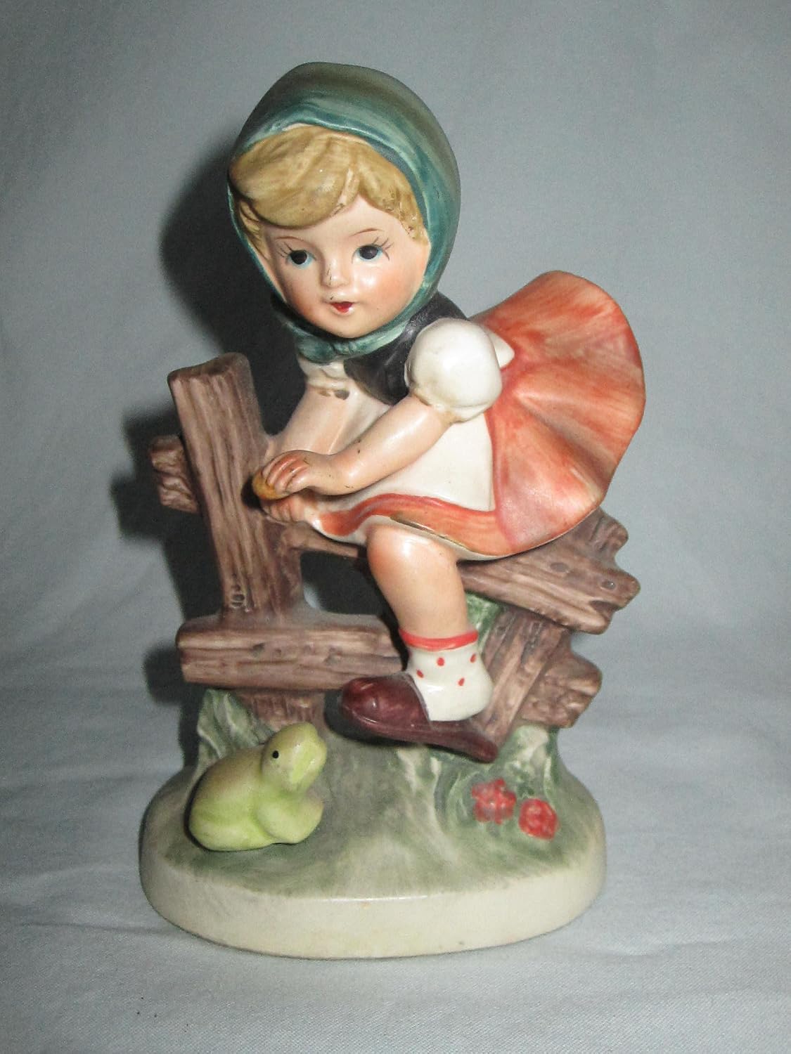 Amazon.com: Vintage Brinn's Porcelain " Girl On Fence " Figurine - 5" X ...