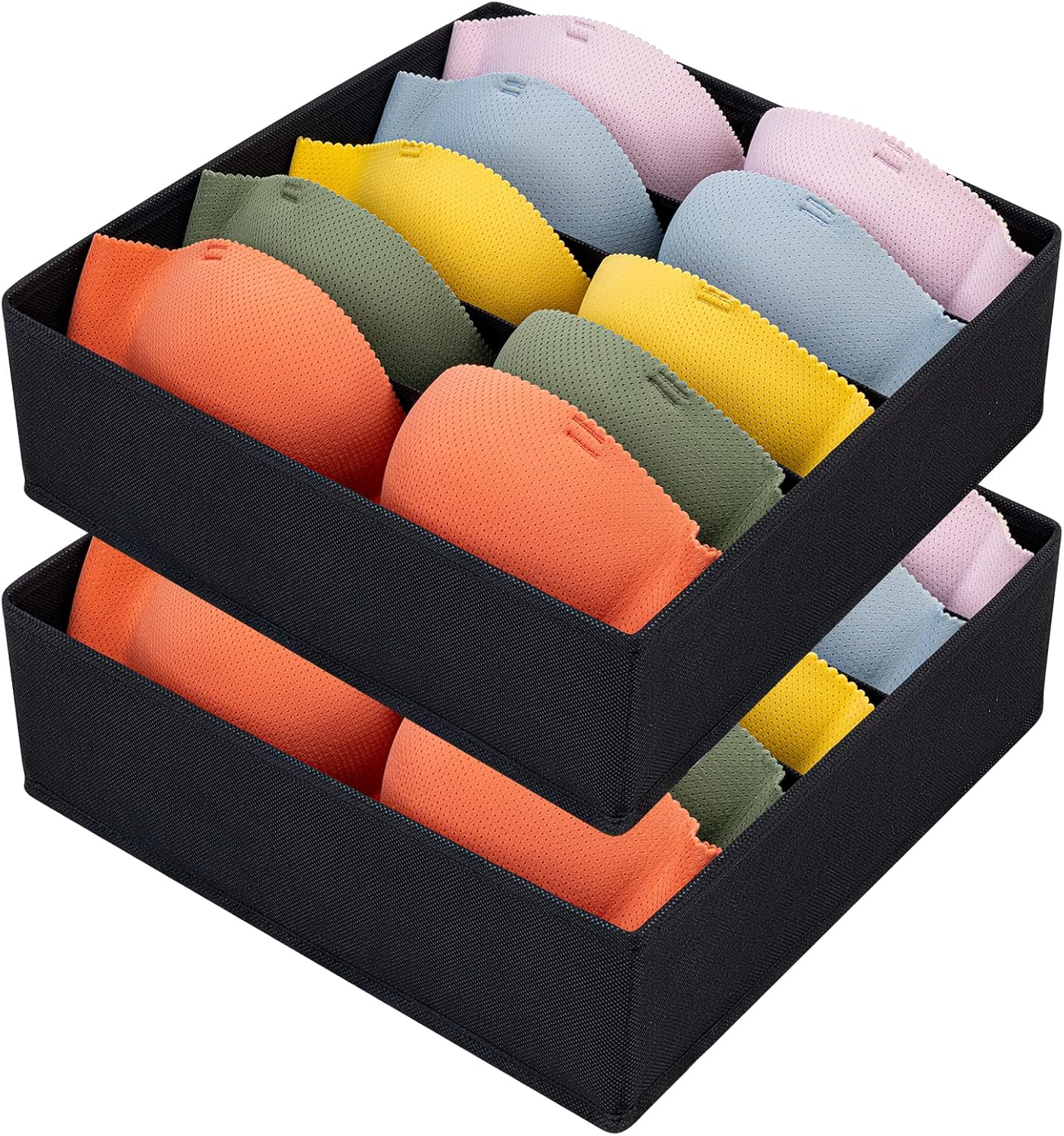 Amazon.com: DIMJ Bra Organizer, 2 Pack Bra Storage Organizer for Drawer ...