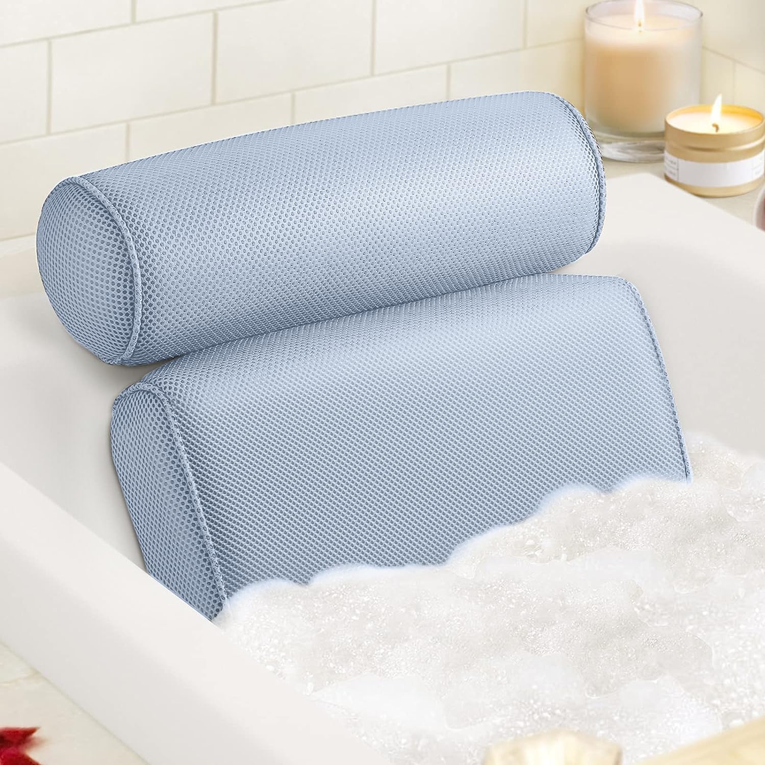 Amazon.com: LuxStep Bath Pillow for tub, 14.5x12.5 inch, Extra ...