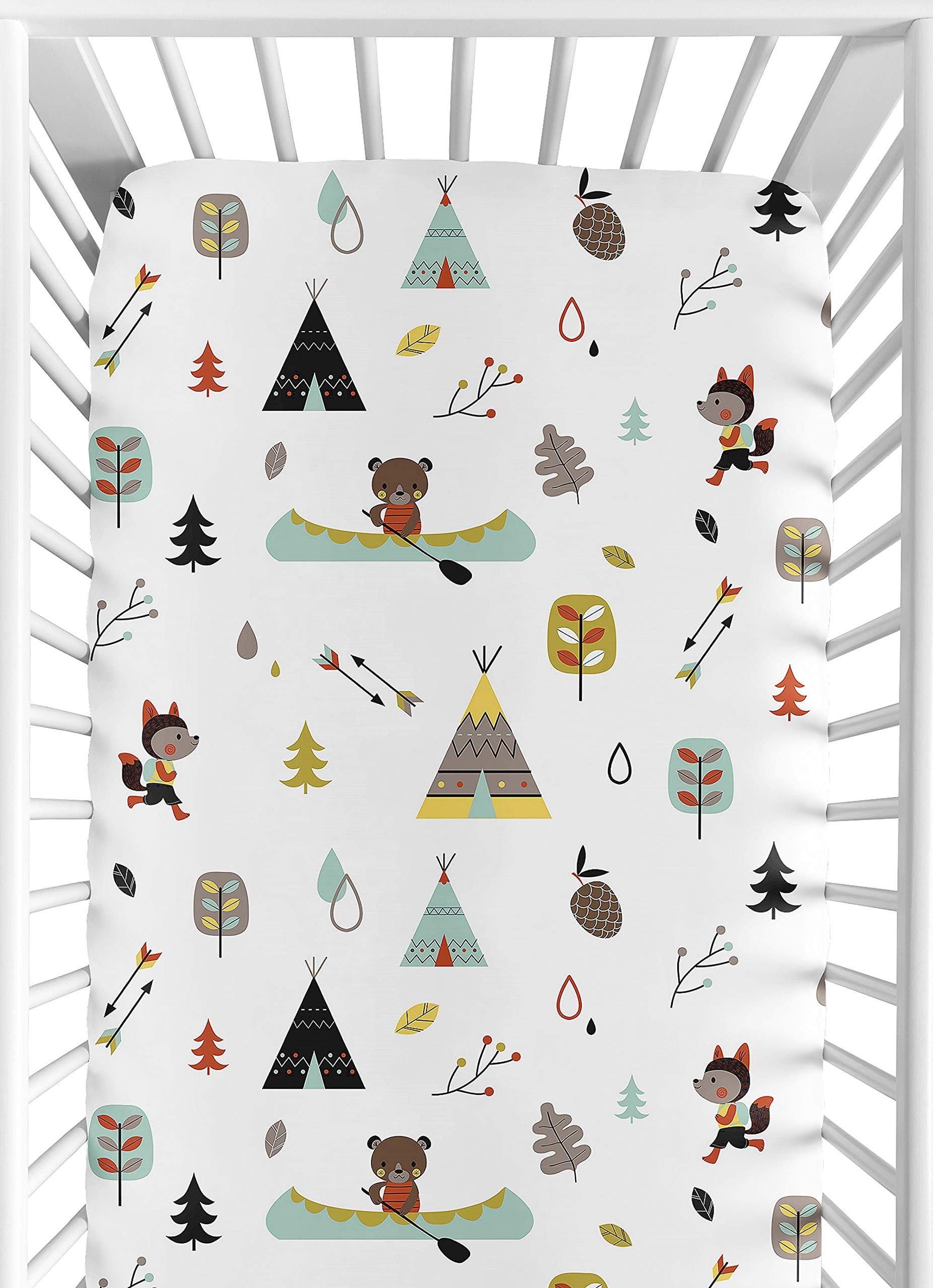 Amazon.com: Fitted Crib Sheet for Outdoor Adventure Baby/Toddler ...