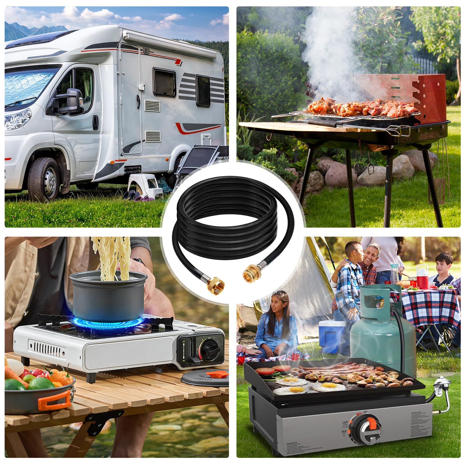 Snapklik.com : 12FT Propane Torch Extension Hose Propane Tank Tee ...