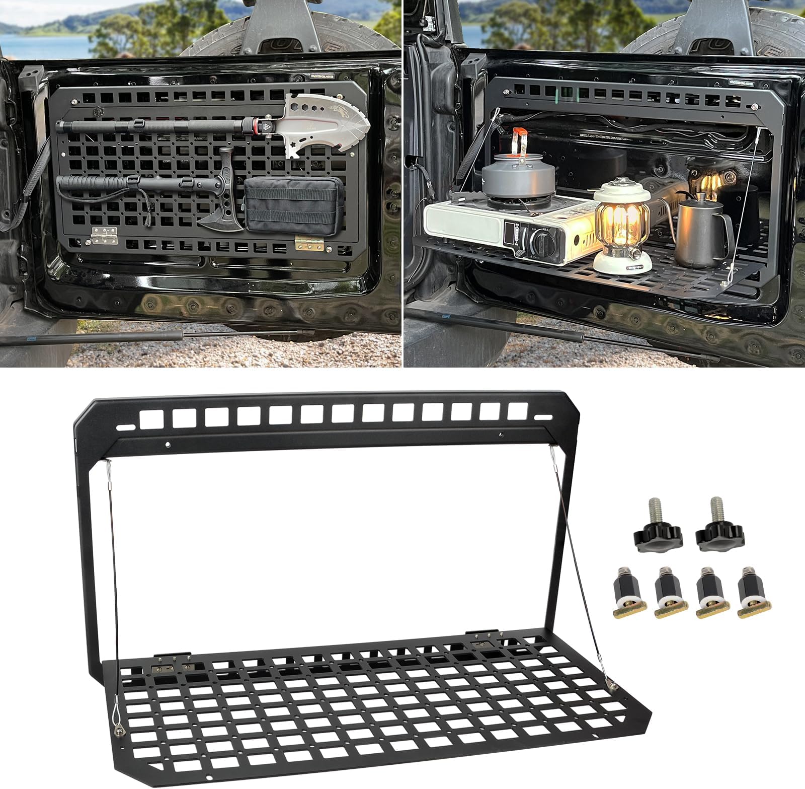 Amazon.com: MAIKER OFF ROAD Tailgate Table Rear Foldable Cargo Shelf ...