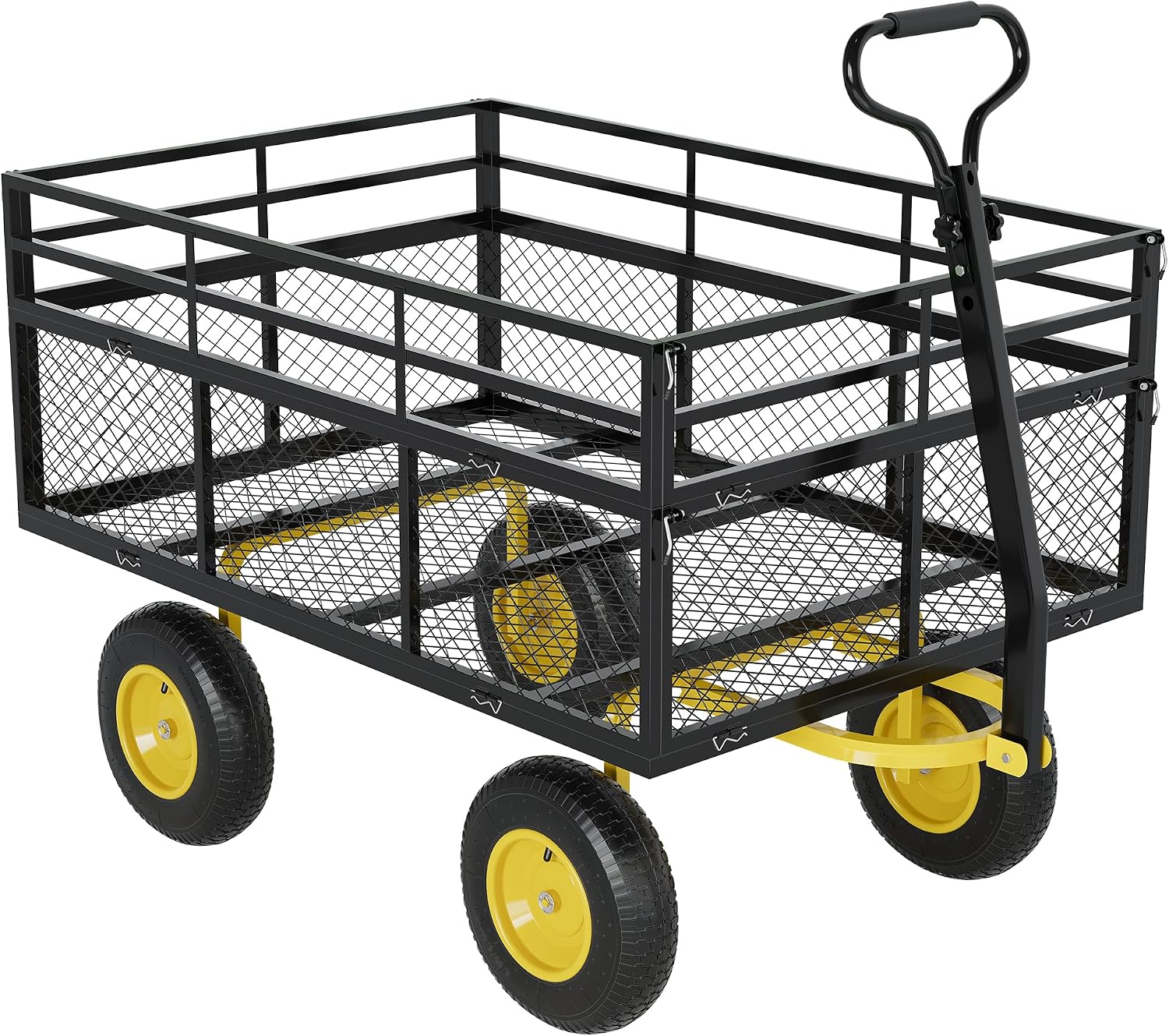 Amazon.com : 3-in-1 Heavy-Duty Steel Garden Cart, 1400 Lbs Garden Wagon ...