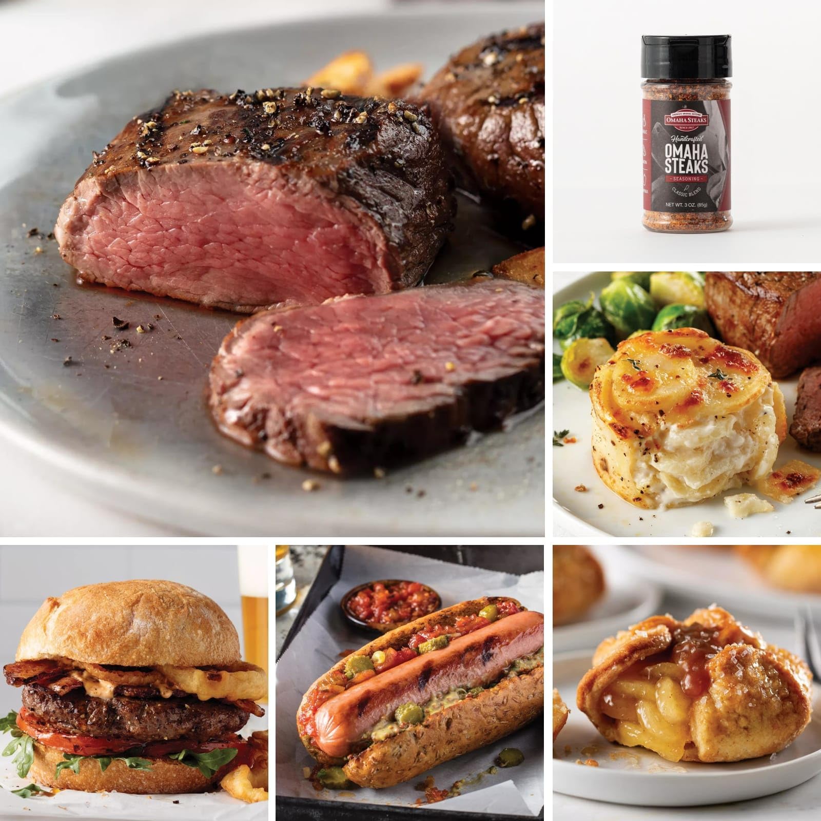 Amazon.com: Favorite Gift Bundle from Omaha Steaks (4 Bacon-Wrapped ...