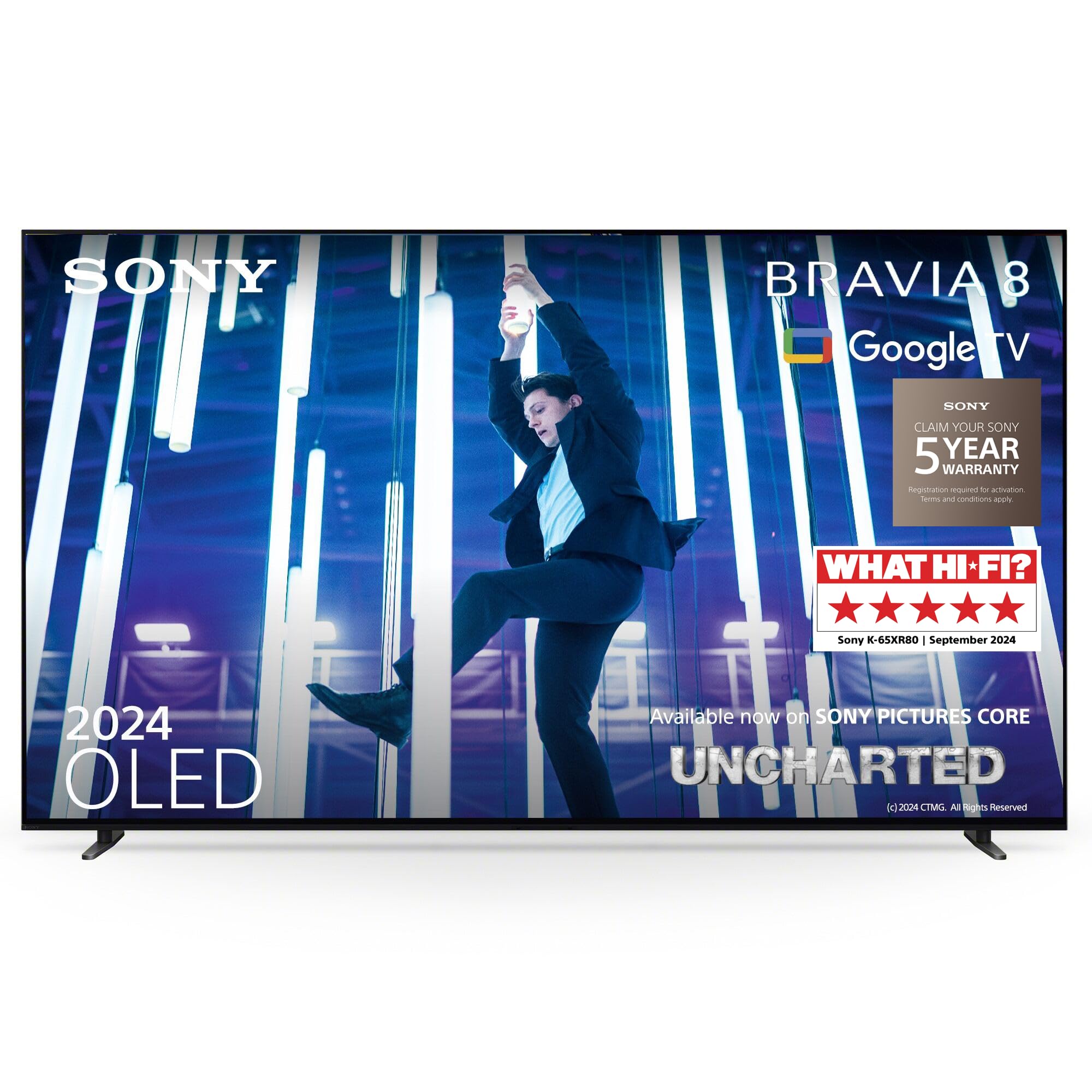 Sony BRAVIA 8 OLED, K55XR80, 55 Inch 4K HDR Google Smart TV (2024 ...