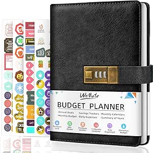 Amazon.com : WEMATE Budget Planner 2024 with Lock, Monthly Budget Book with Expense Tracker ...