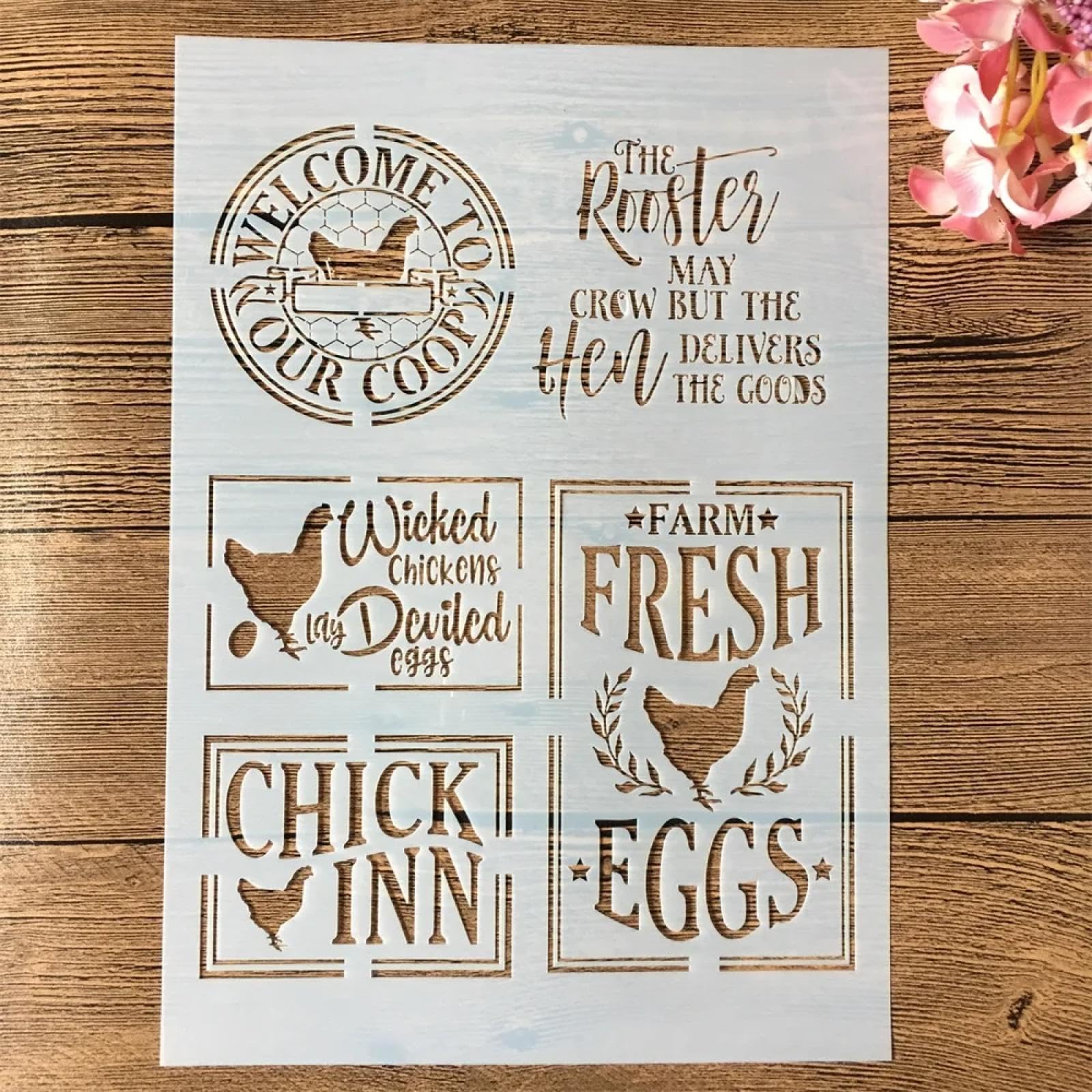 Wicked Chicken Stencil Wicked Chickens Lay Deviled Eggs SVG