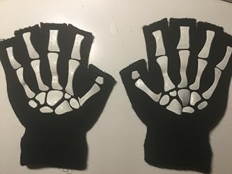 Amazon.com: Simplicity Unisex Halloween Skeleton Gloves for Women Men ...