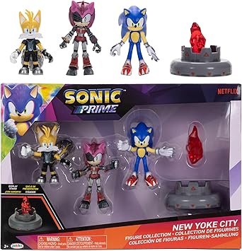 Amazon.com: Sonic Prime 2.5" Figure Multipack with Sonic, Tails Nine ...