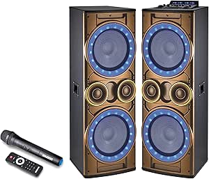 Geepas 2.0 Channel Professional Speaker-Wireless Microphones, GMS8518 6 ...