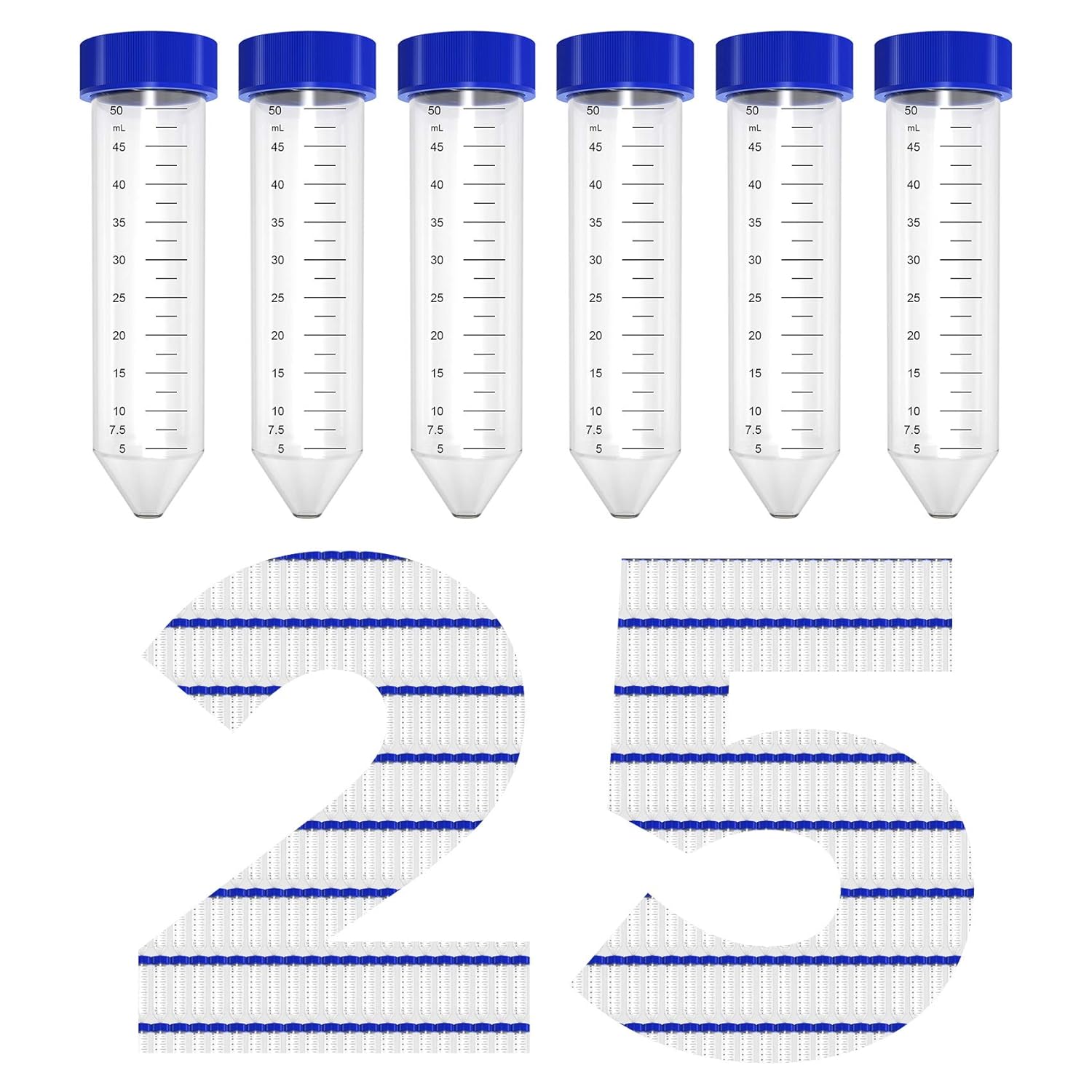 50ml Plastic Centrifuge Tubes, Membrane Solutions Test Tubes Sterile PP ...