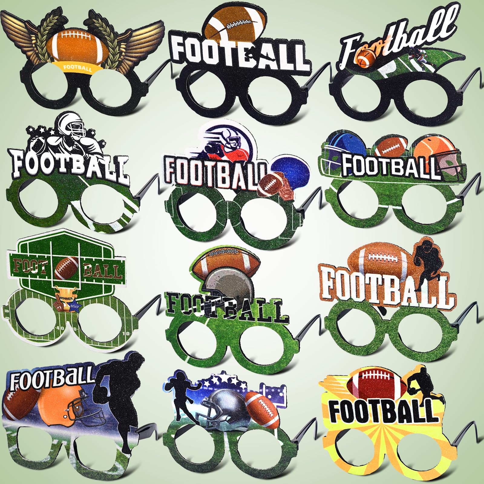 Amazon.com: Mega-L 12 Pcs Football Eyeglasses, Super Ball 2025 Party ...