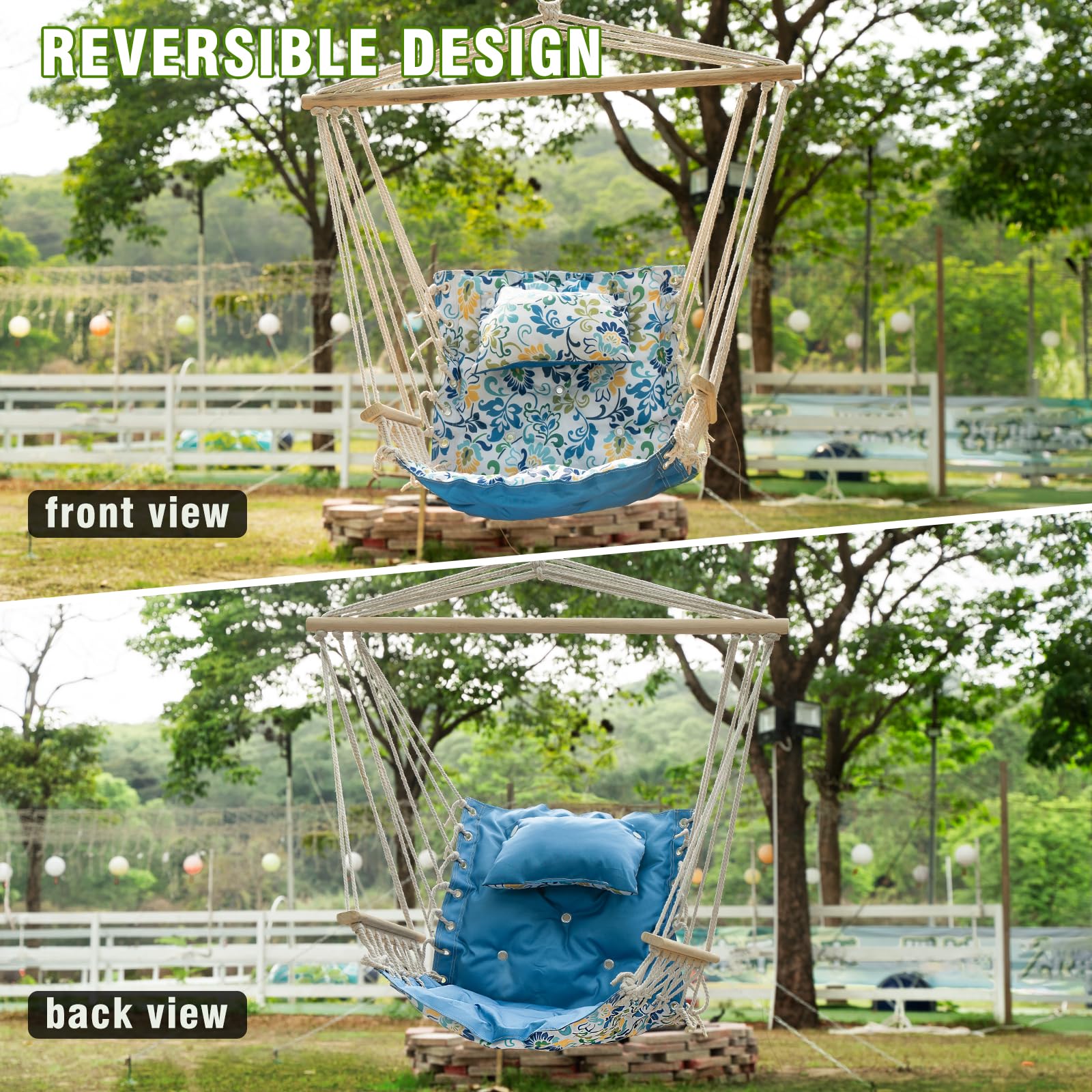Snapklik.com : Backyard Expressions Extra Padded Reversible Hanging ...