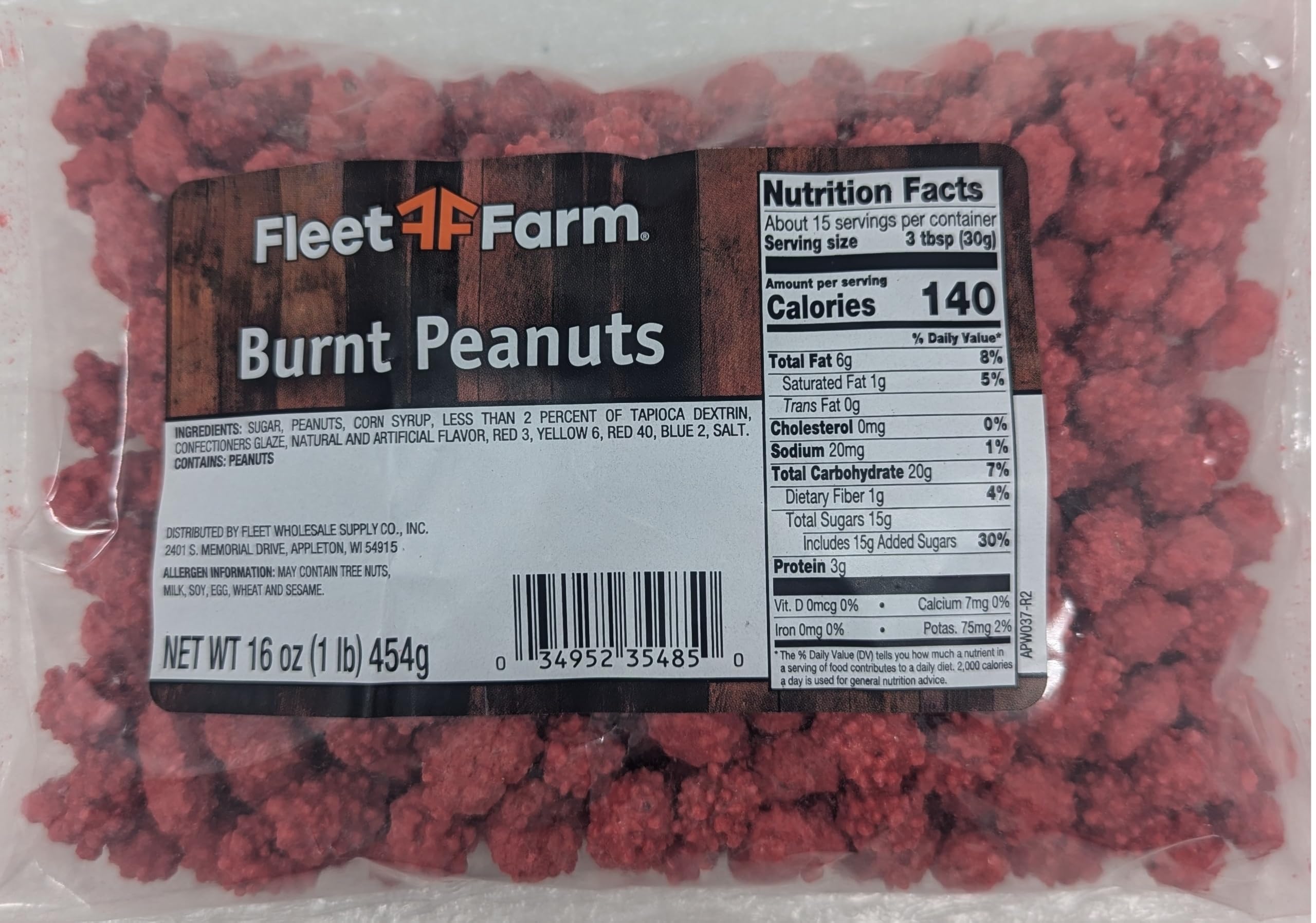 Amazon.com : Classic Sweet Burnt Peanuts Candy - 16 oz (1 lb) Bag of ...