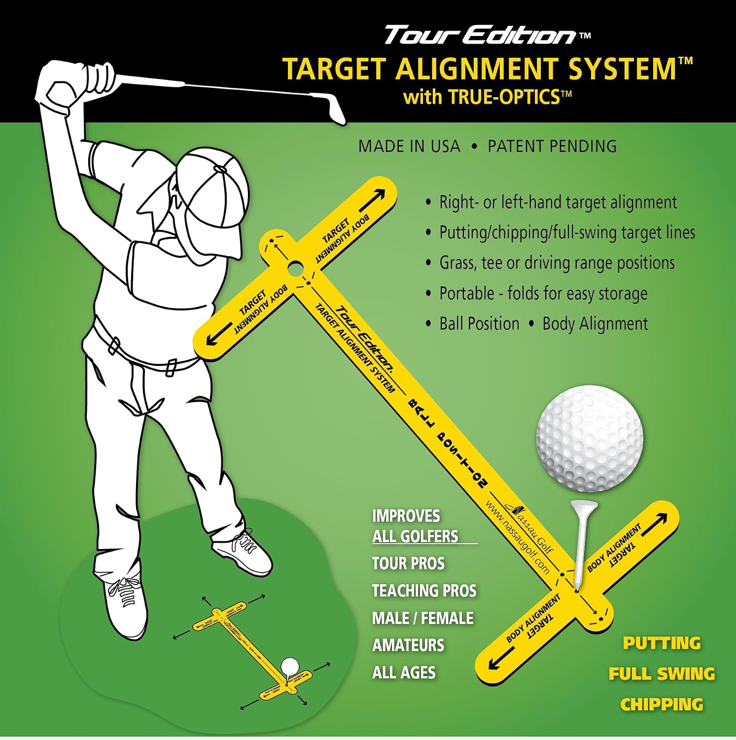 Tour Edition Golf Training Aids Target Alignment System Device For ...