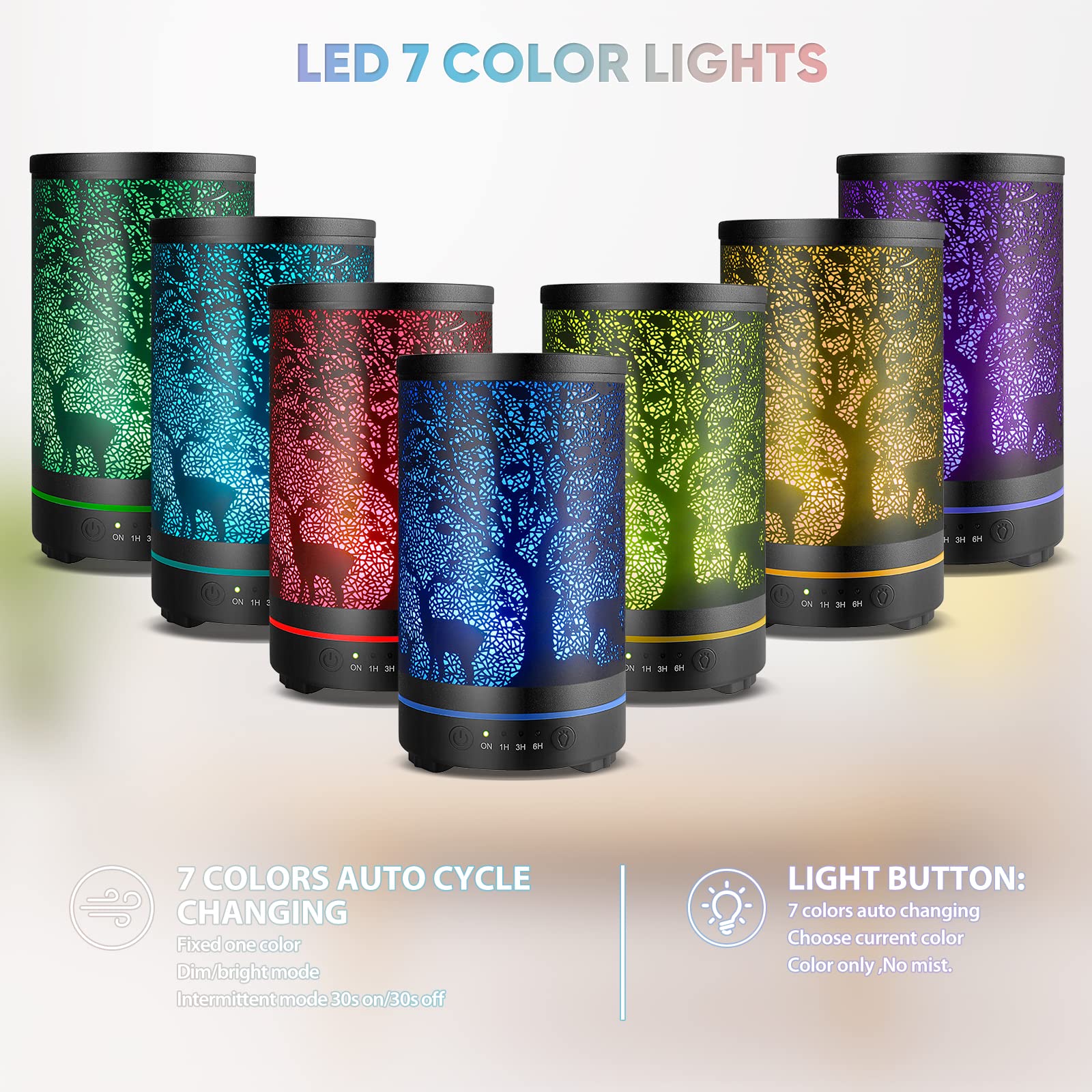 Snapklik.com : INRORANS Aromatherapy Diffuser Deer Pattern Black Metal ...