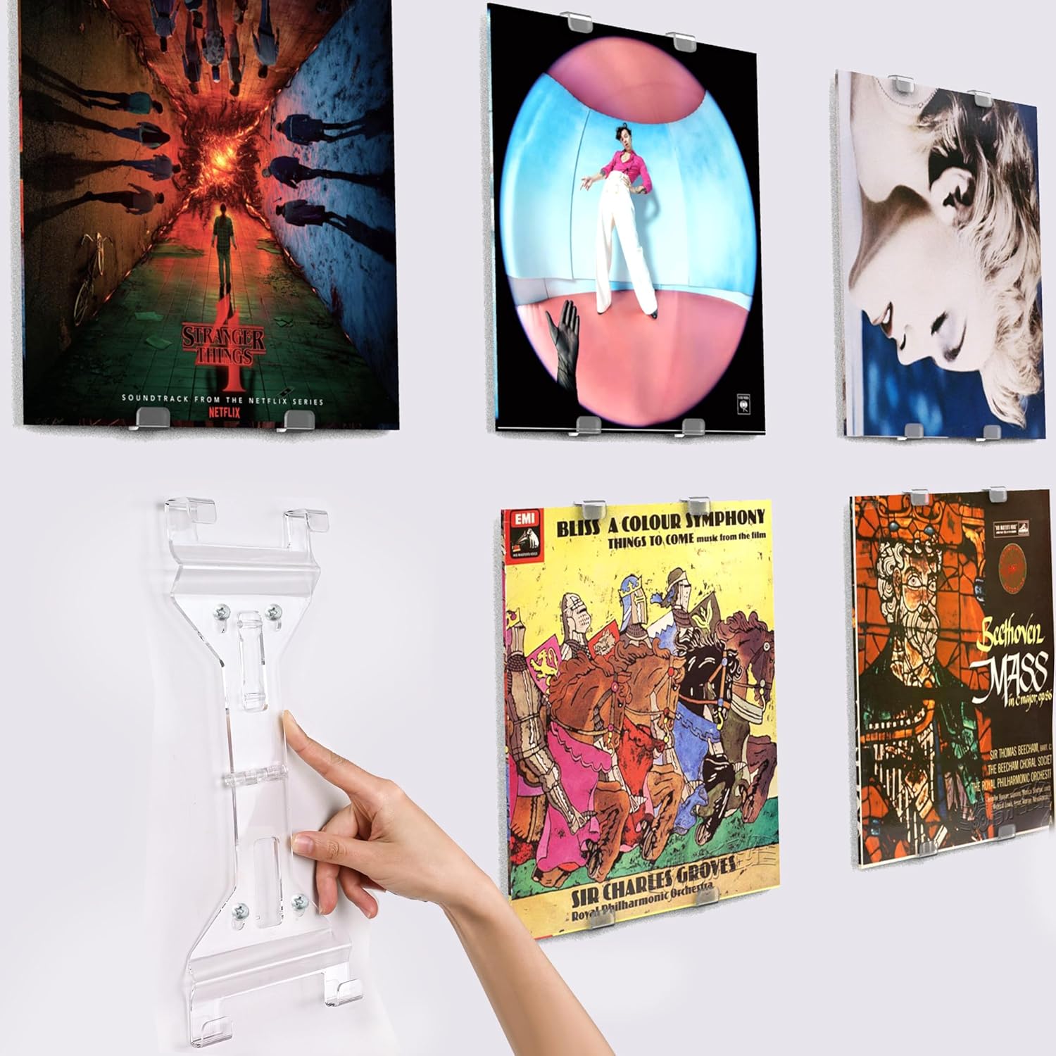 TINRRTL - Soporte de pared para discos de vinilo, 6 unidades, soporte ...