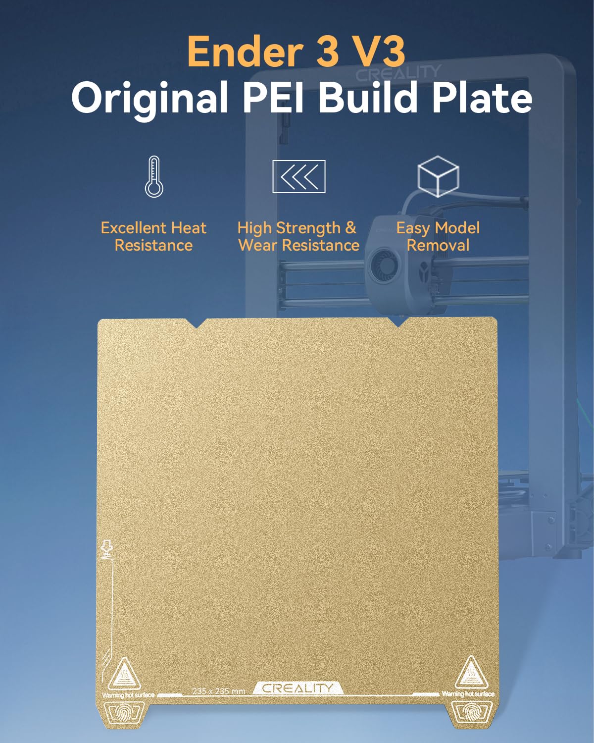 Snapklik.com : Official Ender 3 V3 Original Build Plate, 235x235mm ...