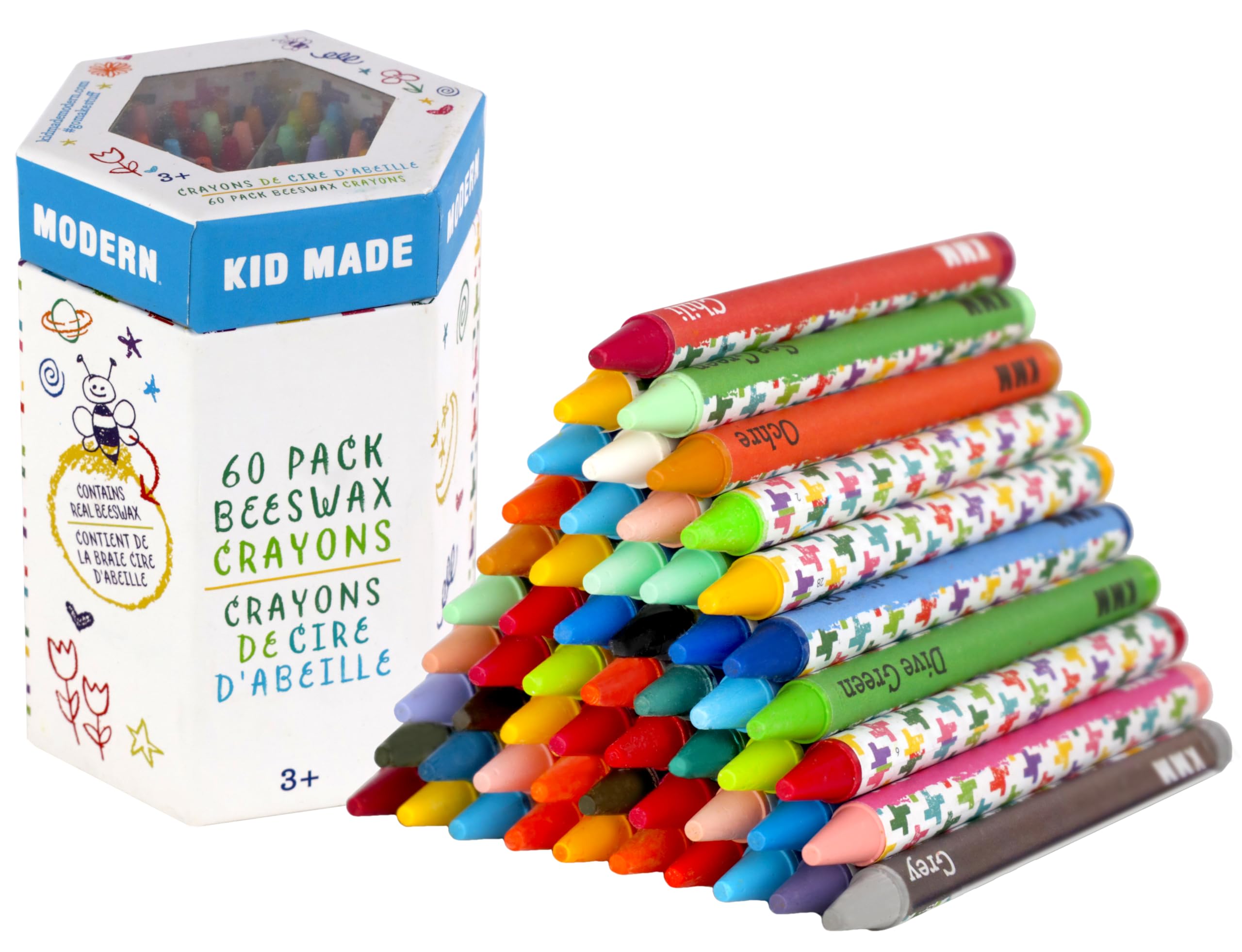 Snapklik.com : Kid Made Modern Beeswax Crayons For Toddlers & Kids (60 ...