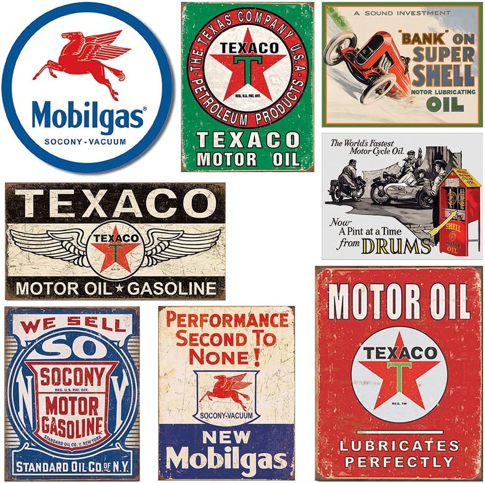 Amazon.com: Shop72 - Tin Signs Retro Vintage Gas Tin Sign n Oil Tin ...