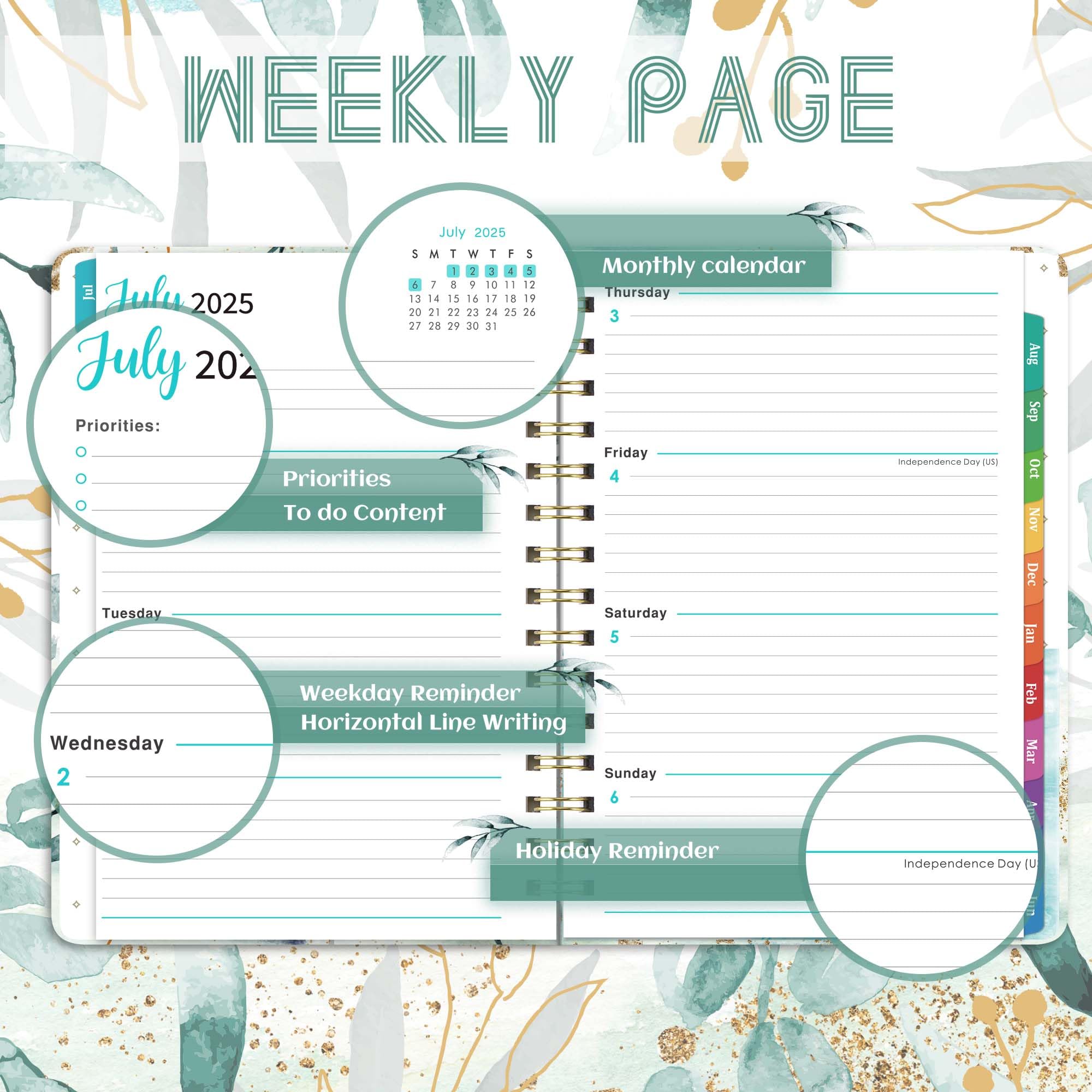Snapklik.com : 2025-2026 Planner - 2025-2026 Planner Weekly And Monthly, Jul.2025-Jun.2025, 6.4 ...