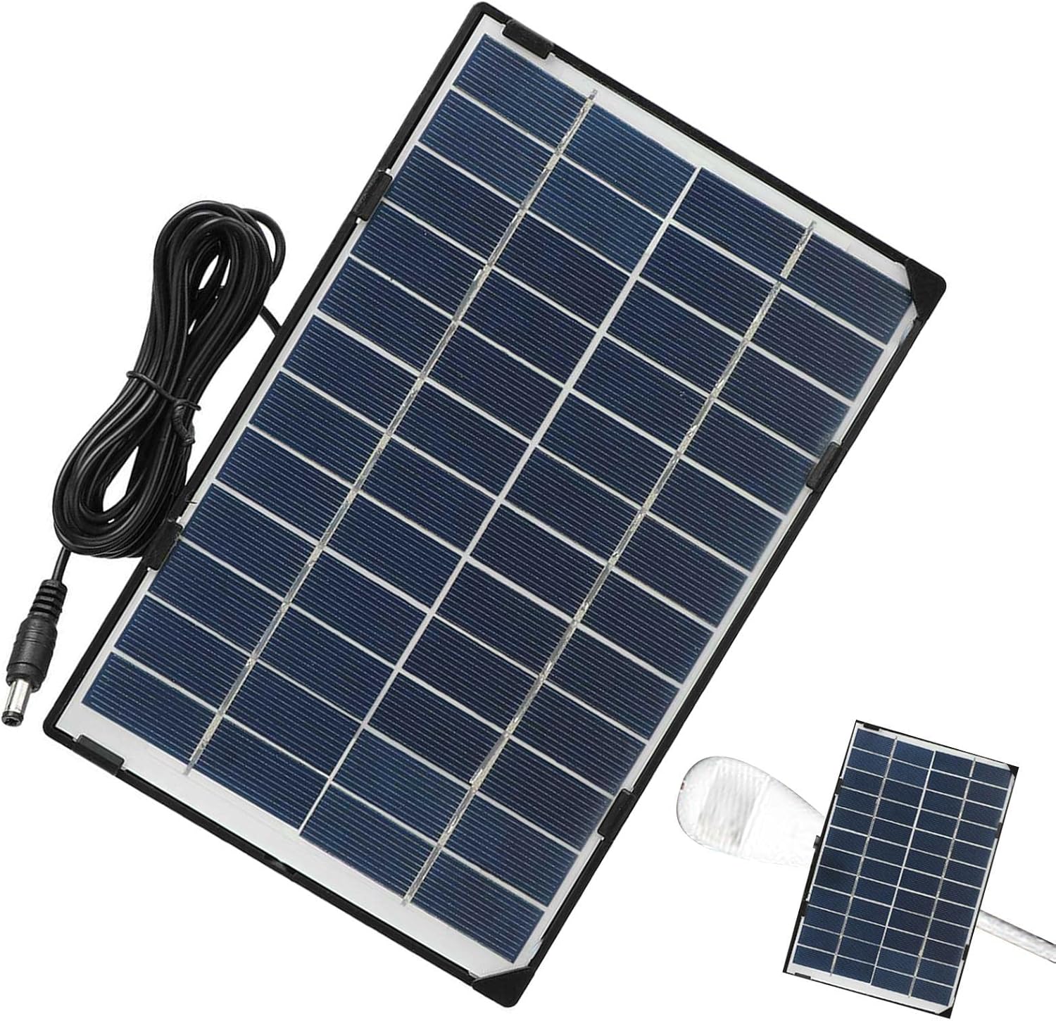 Solar Panel for Camera, 6W Solar Panel, Compatible with Rechargeable ...