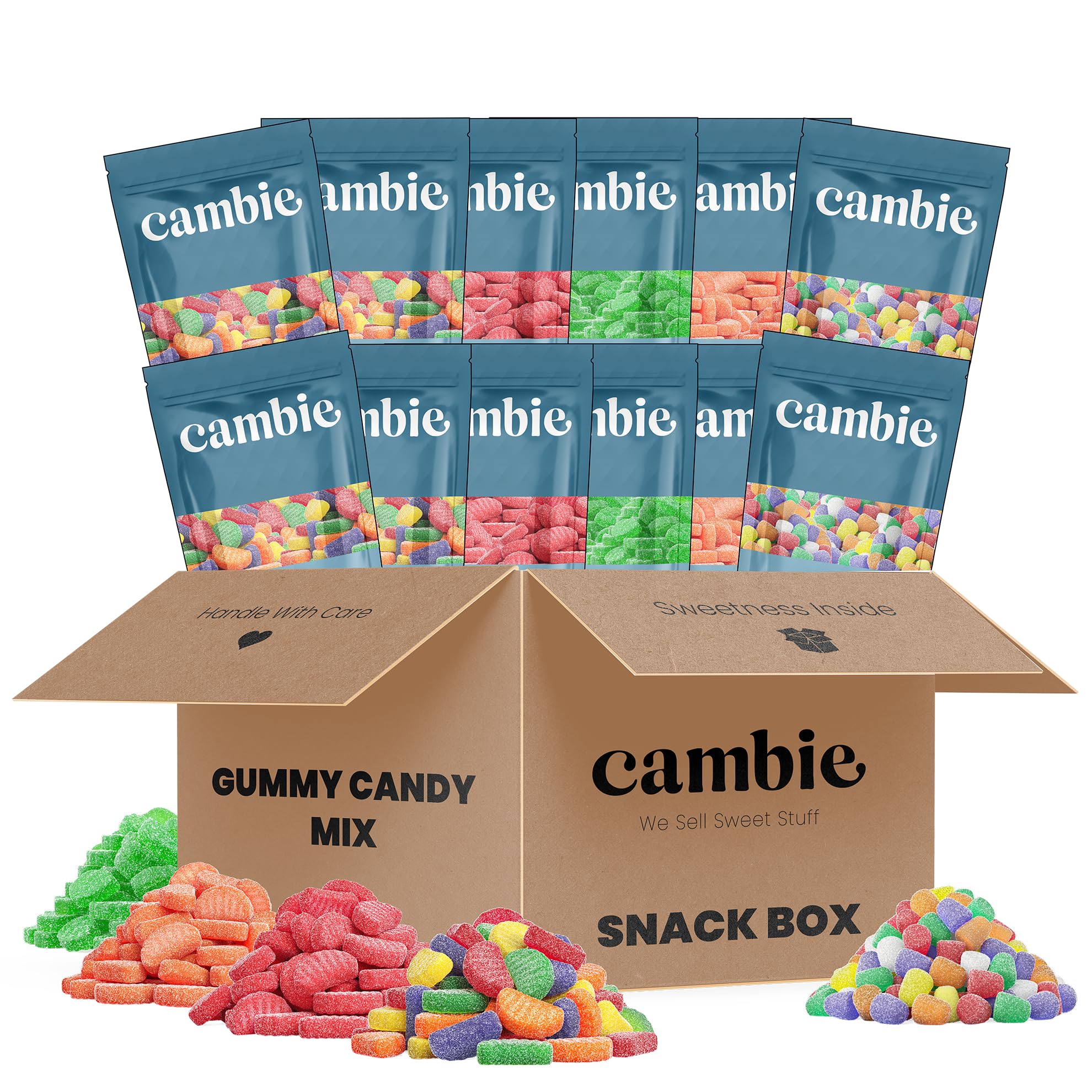 Amazon.com: Gummy Candy Variety Pack by Cambie, 3 lb Snack Box of ...